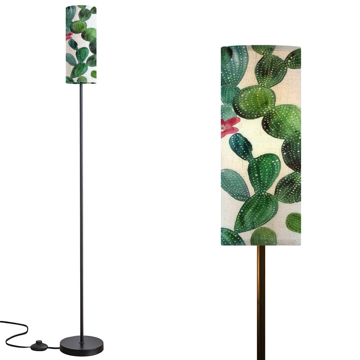 Modern Standing Lamps Watercolor cactus tropical garden seamless ...