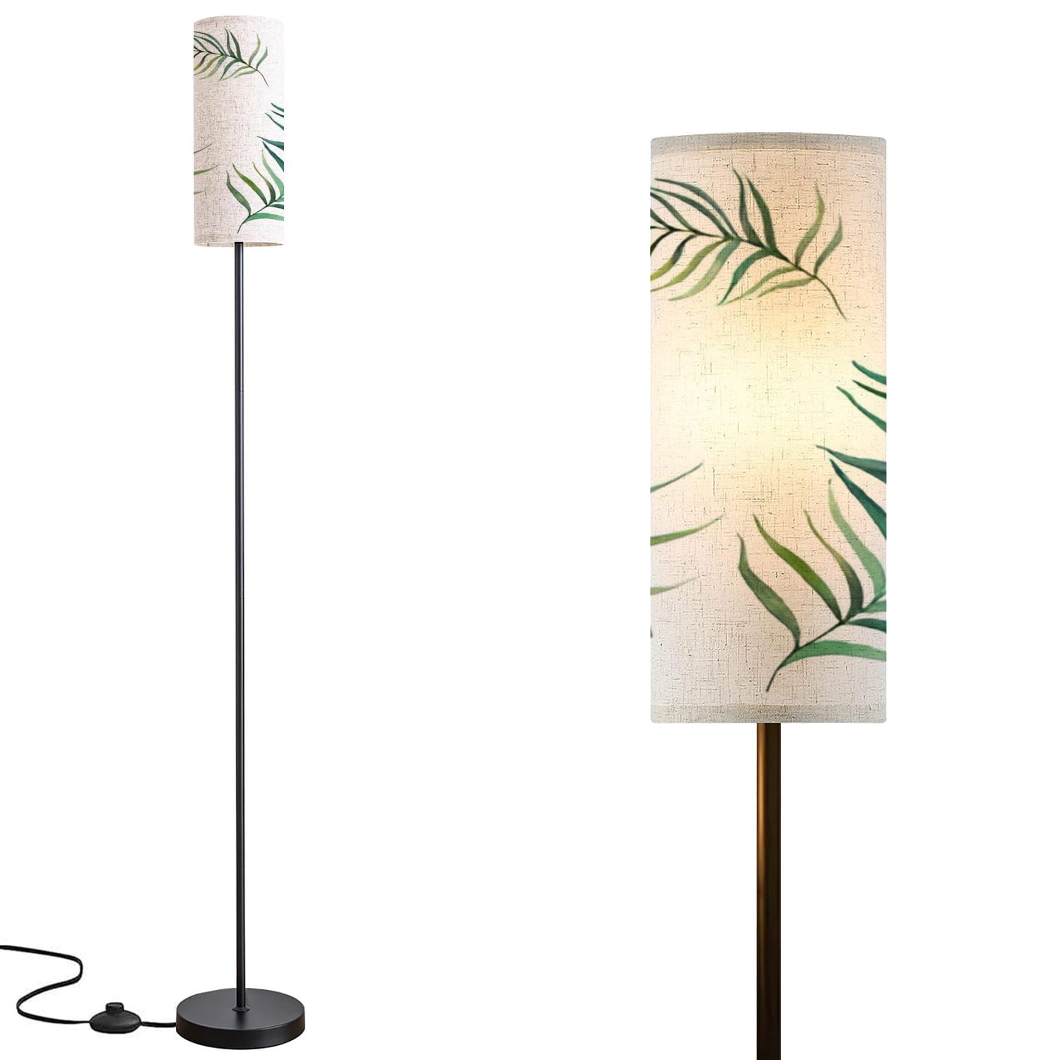 Modern Standing Lamps Watercolor palm tree leaves set hand drawn ...