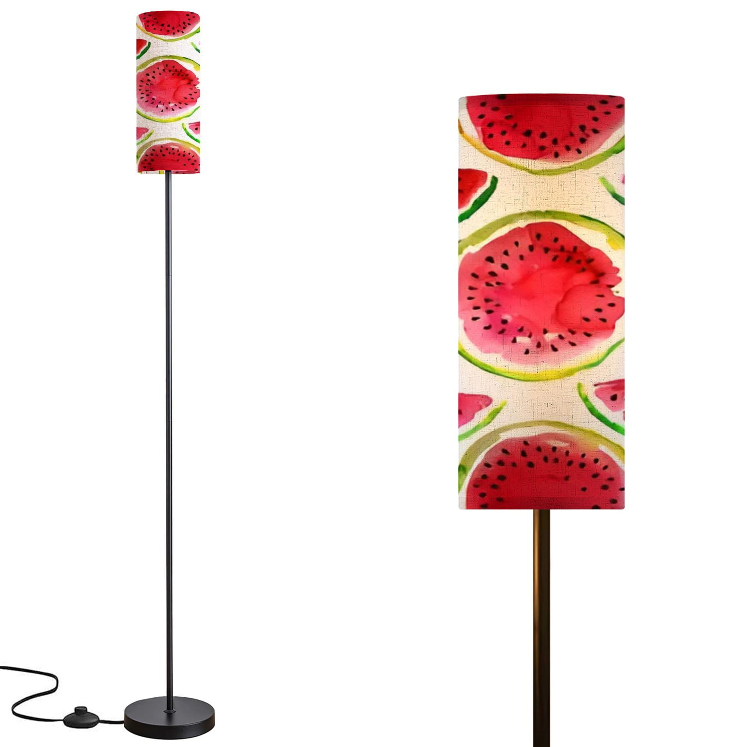 Modern Standing Lamps Watercolor watermelon seamless pattern Dimmable ...
