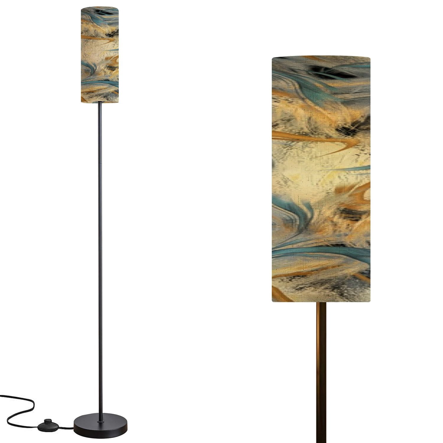 Modern Standing Lamps This abstract showcases dynamic fluid strokes ...