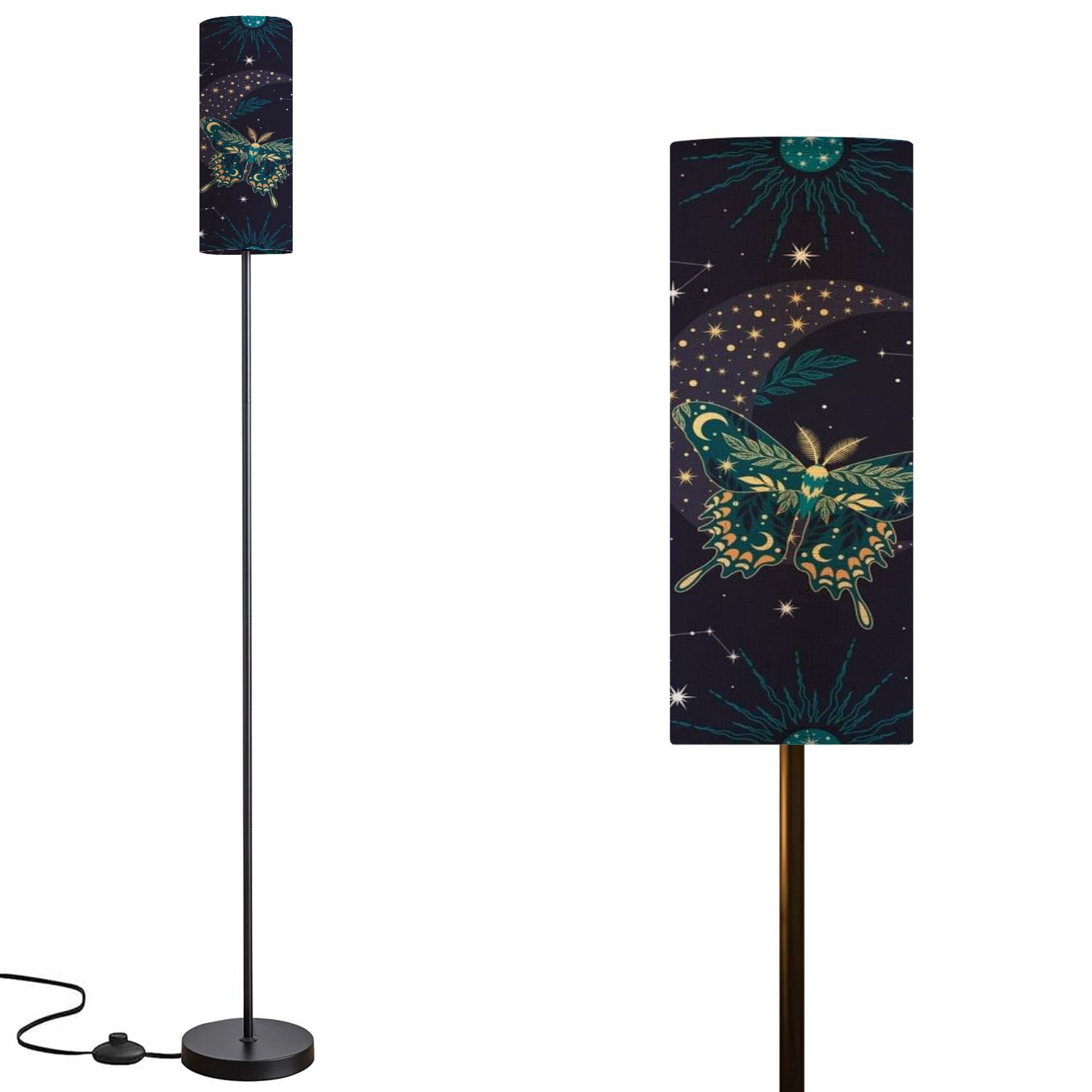 Modern Standing Lamps celestial seamless pattern herbs Boho magic space ...