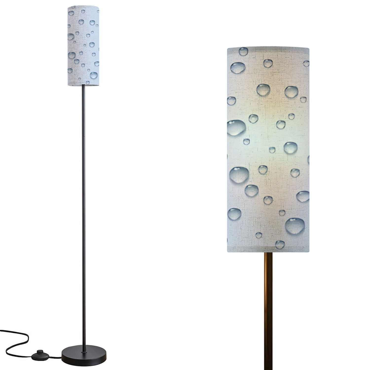 Modern Standing Lamps drops seamless texture Dimmable Floor Lamp Metal ...