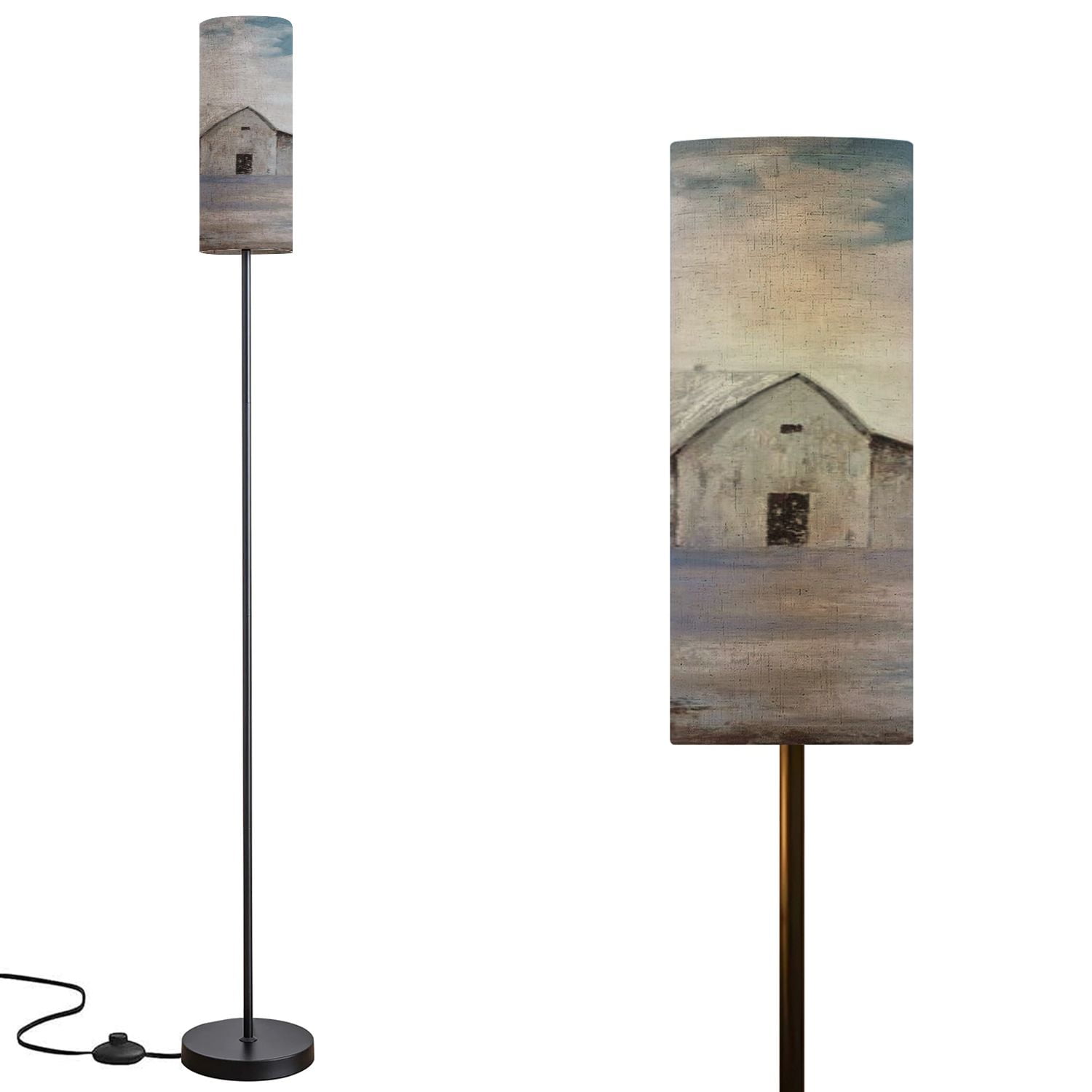 Modern Standing Lamps An landscape house sky hand light blue thick ...