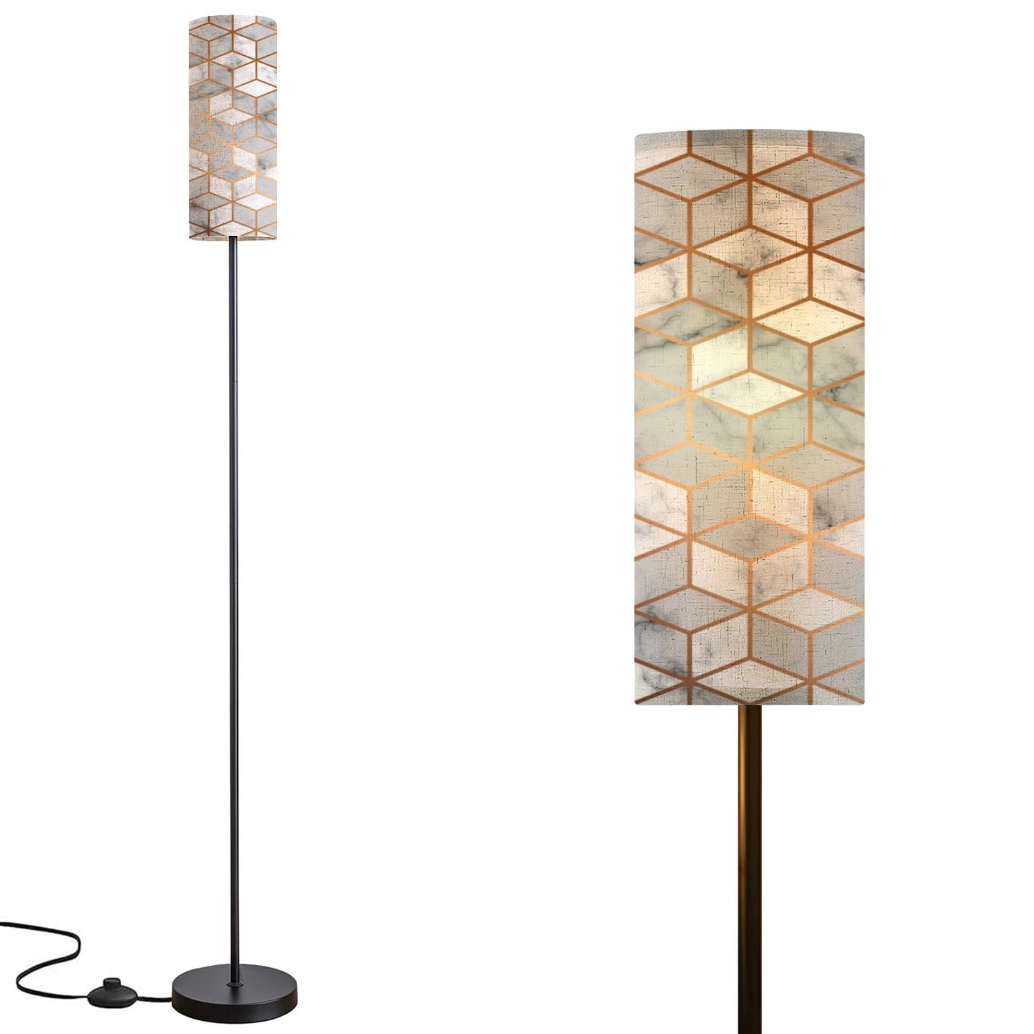 Modern Standing Lamps marble texture seamless pattern golden geometric ...