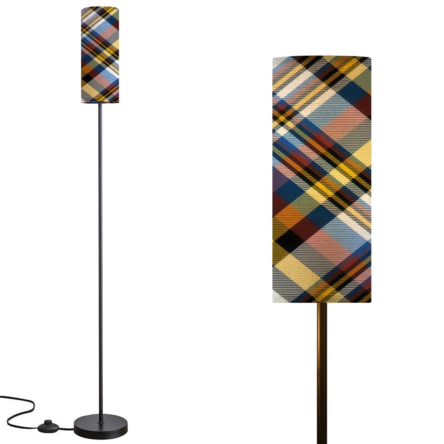 Modern Standing Lamps orange blue red black white Seamless fabric ...