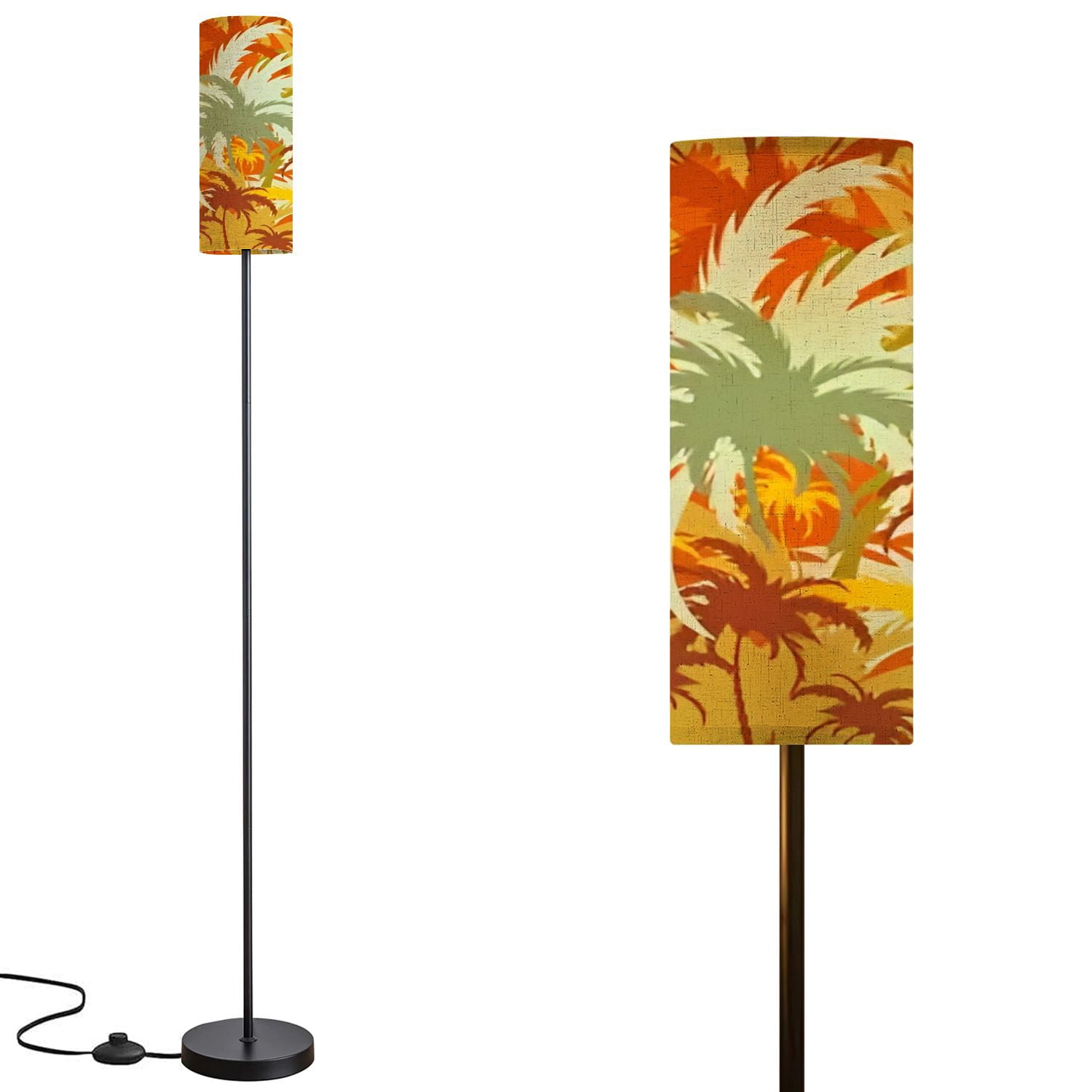 Modern Standing Lamps palm trees tropical landscape seamless Dimmable ...