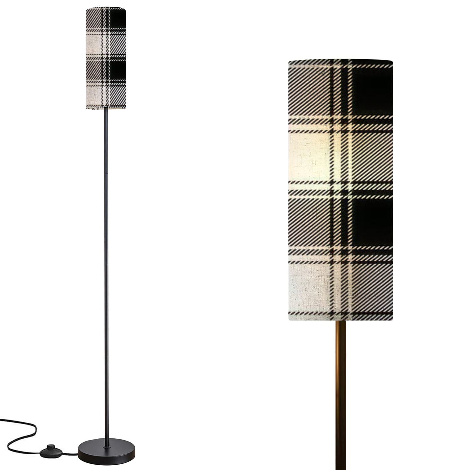 Modern Standing Lamps patten black white Seamless fabric texture ...