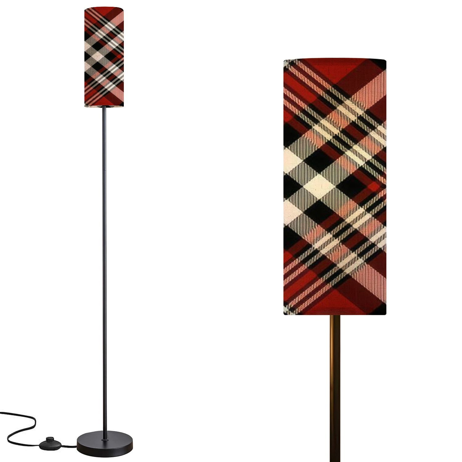 Modern Standing Lamps patten red beige black Seamless fabric texture ...