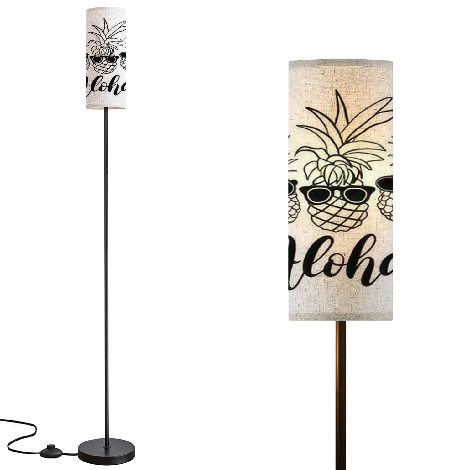 Modern Standing Lamps pineapple fruit calligraphy word Tropical summer ...
