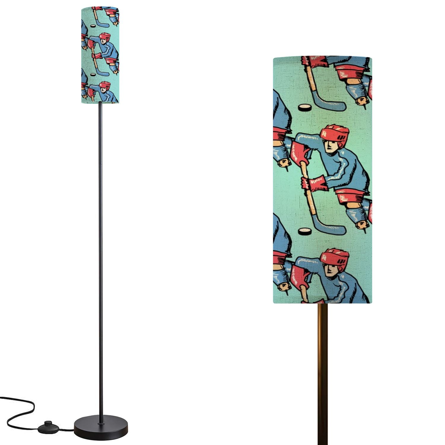 Modern Standing Lamps sample seamless hockey player Dimmable Floor Lamp ...