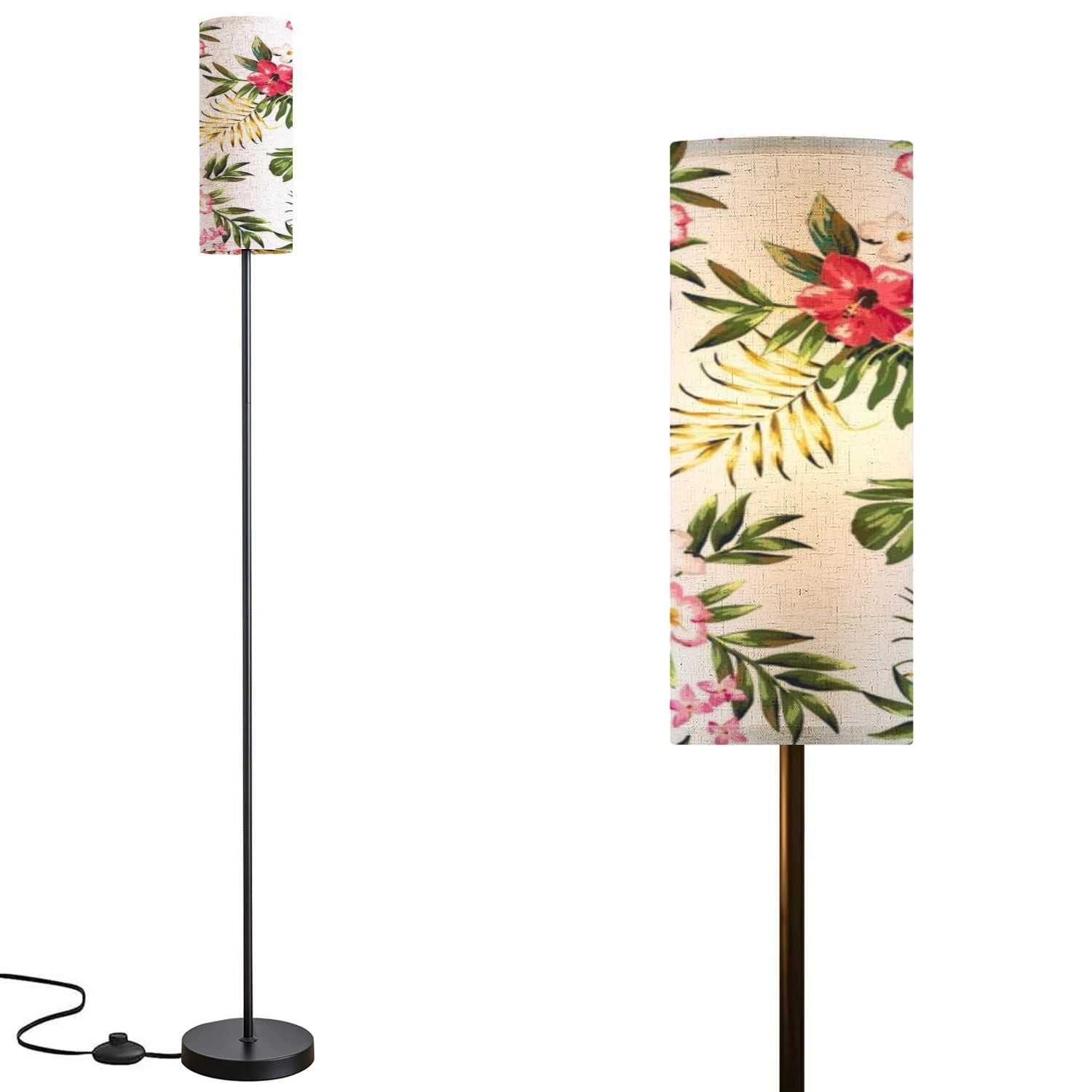 Modern Standing Lamps seamless hand draw tropical flower blossom ...