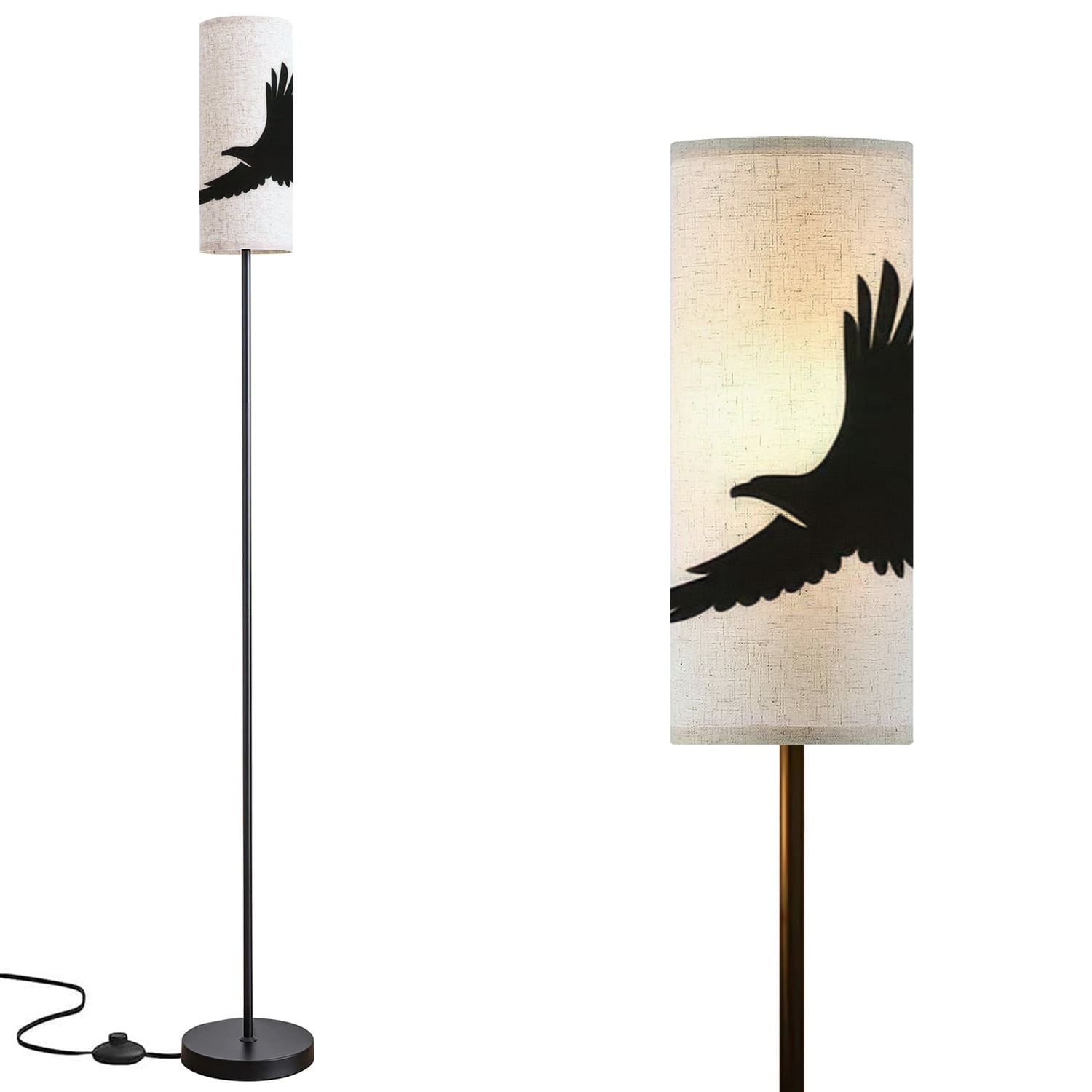Modern Standing Lamps symbol Dimmable Floor Lamp Metal Pole Lamp with ...