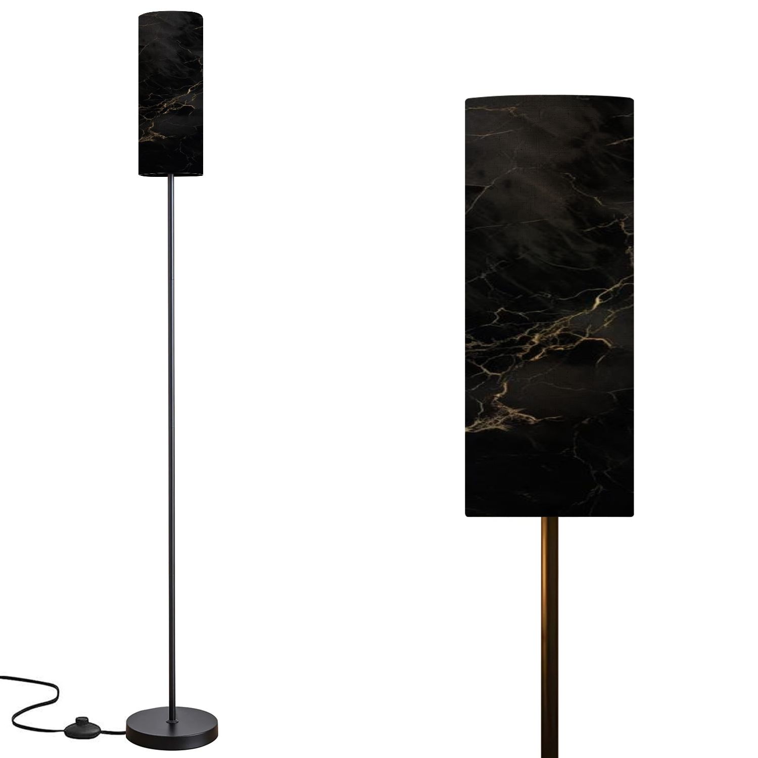 Modern Standing Lamps texture golden veins modern marble natural ...