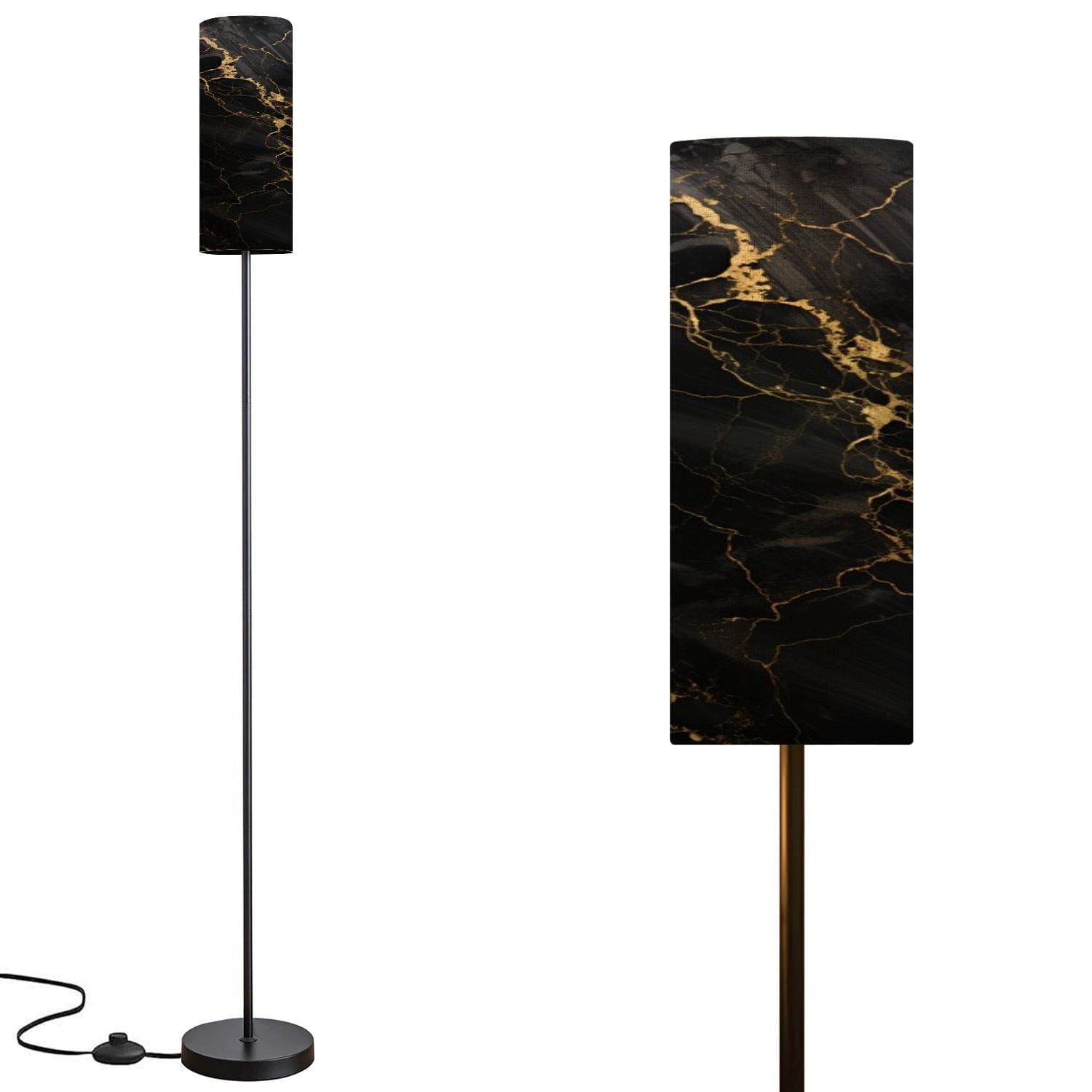 Modern Standing Lamps texture golden veins modern marble natural ...