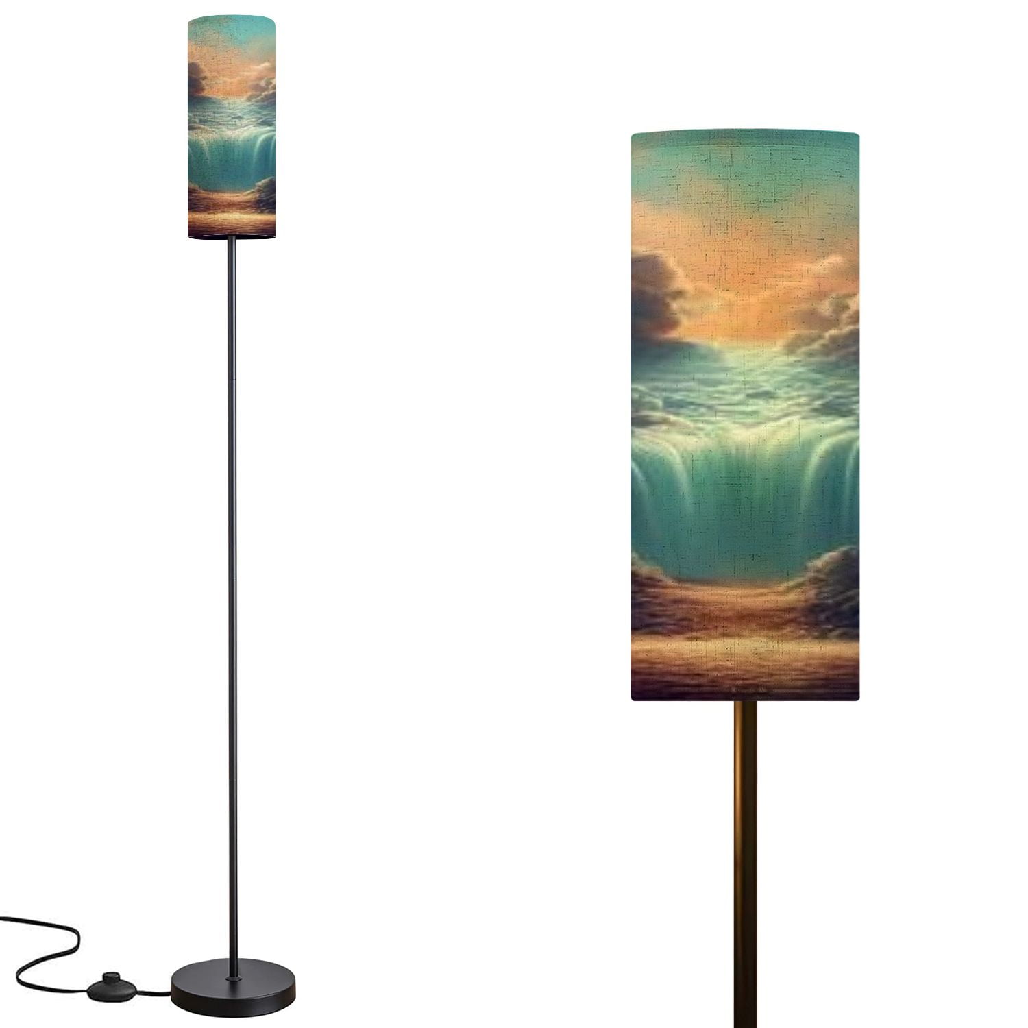 Modern Standing Lamps waterfall from nature art Dimmable Floor Lamp ...