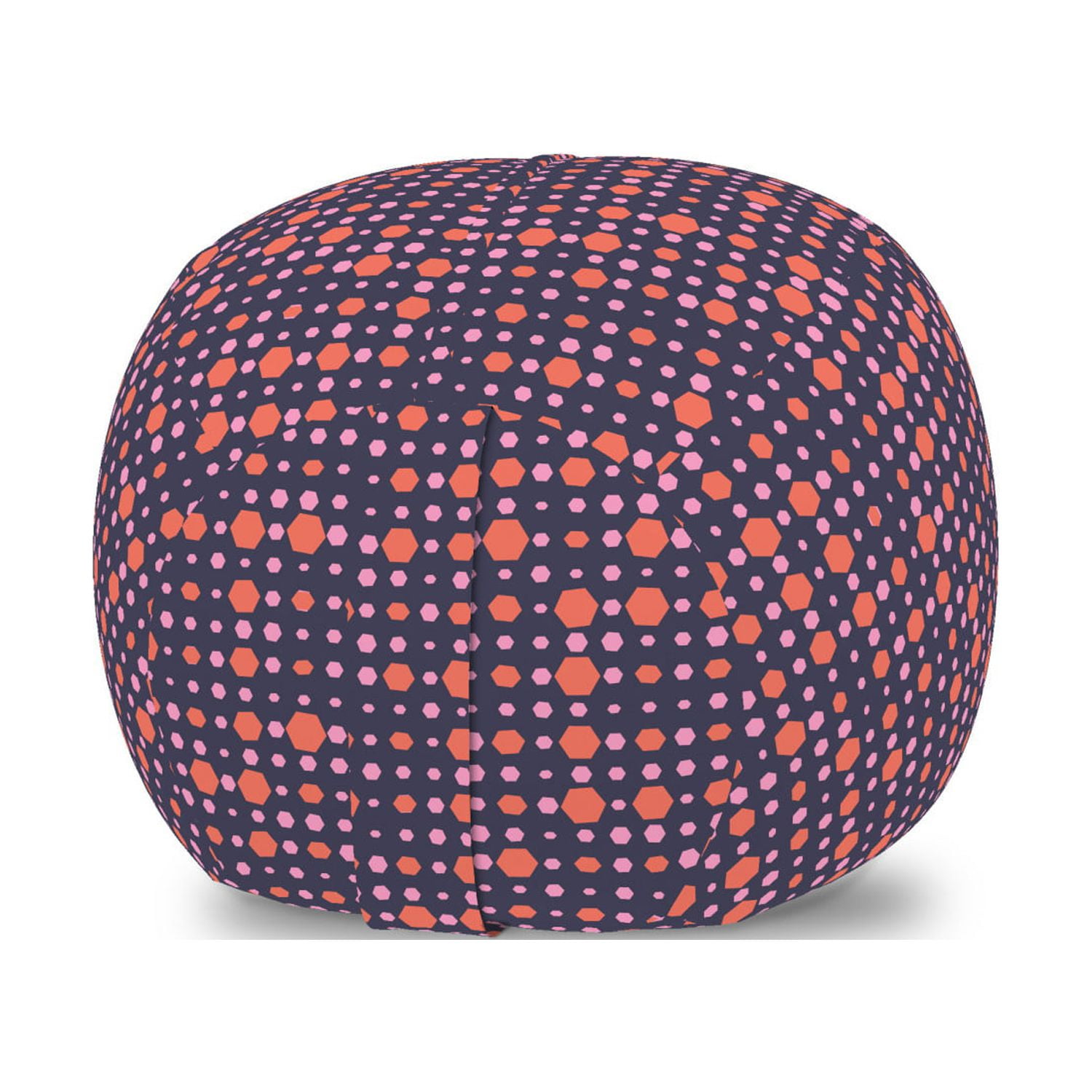 Modern Storage Toy Bag Chair, Geometric Hexagonal Shapes Abstract ...