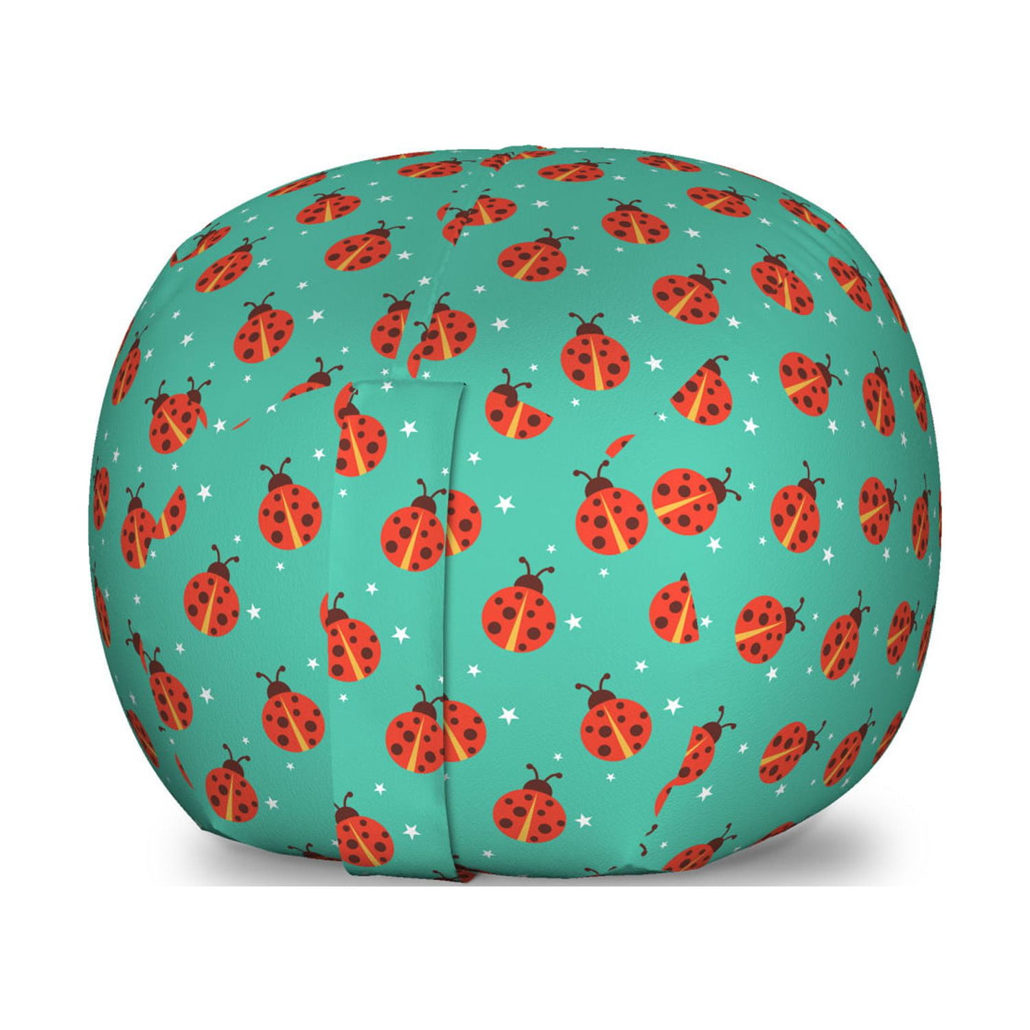 Modern Storage Toy Bag Chair, Ladybugs with Little Star Motifs Spring ...