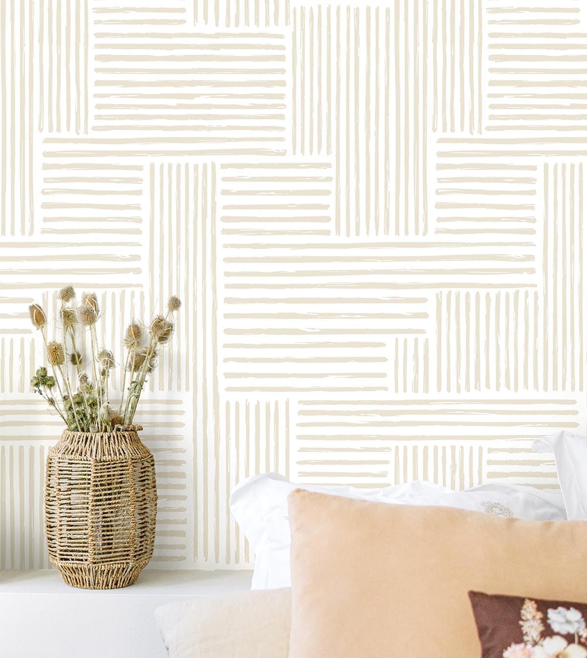 Modern Stripe Peel and Wallpaper Boho 78.7inL17.3inW Contact Paper for ...