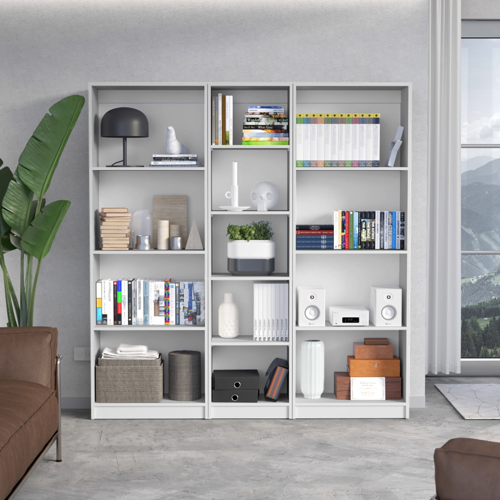 Modern-Style 3 Piece Bookcase Set | Designed for Living Room Use ...
