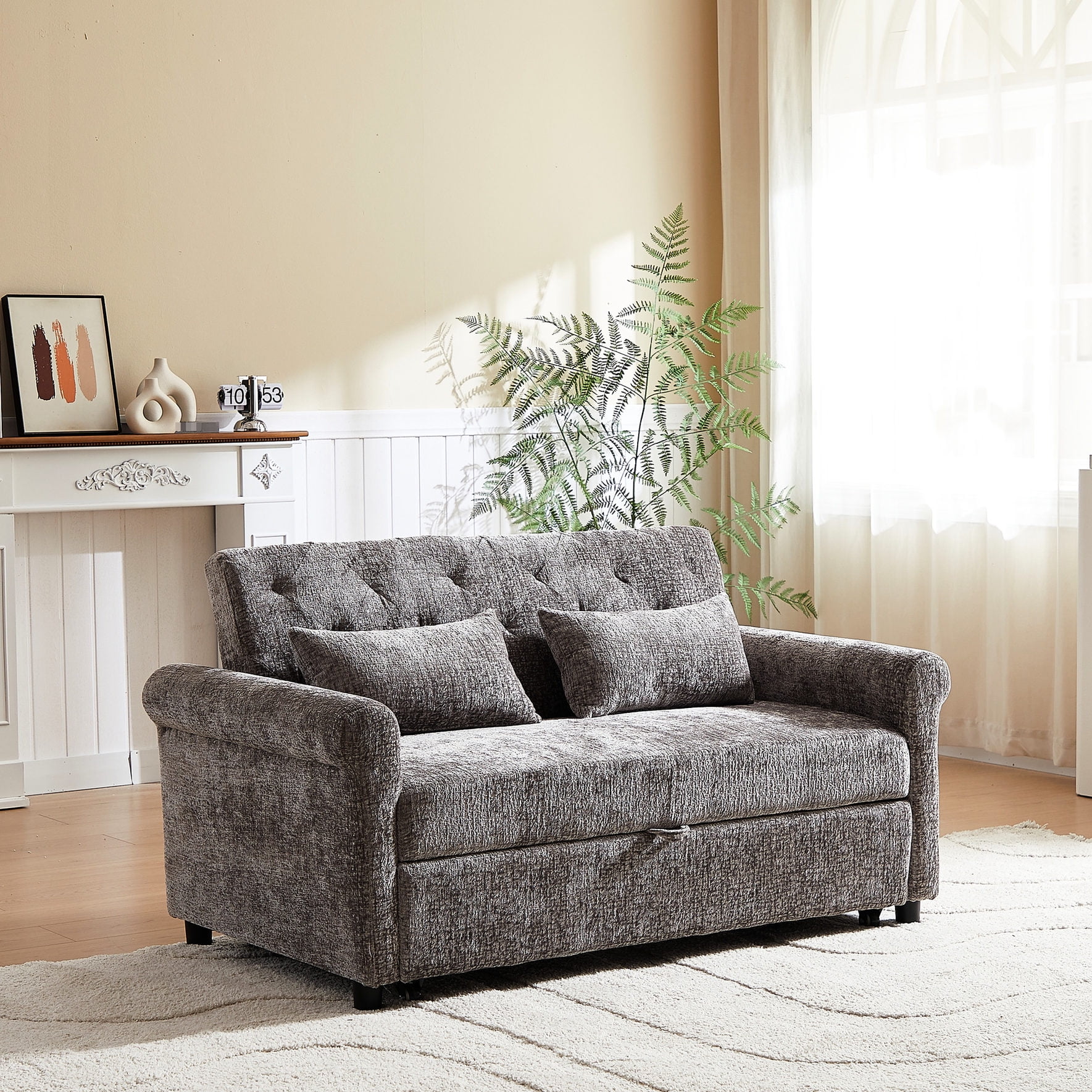Modern Style, Extra Heavy Duty - Sofa Bed with Pockets, USB Port ...