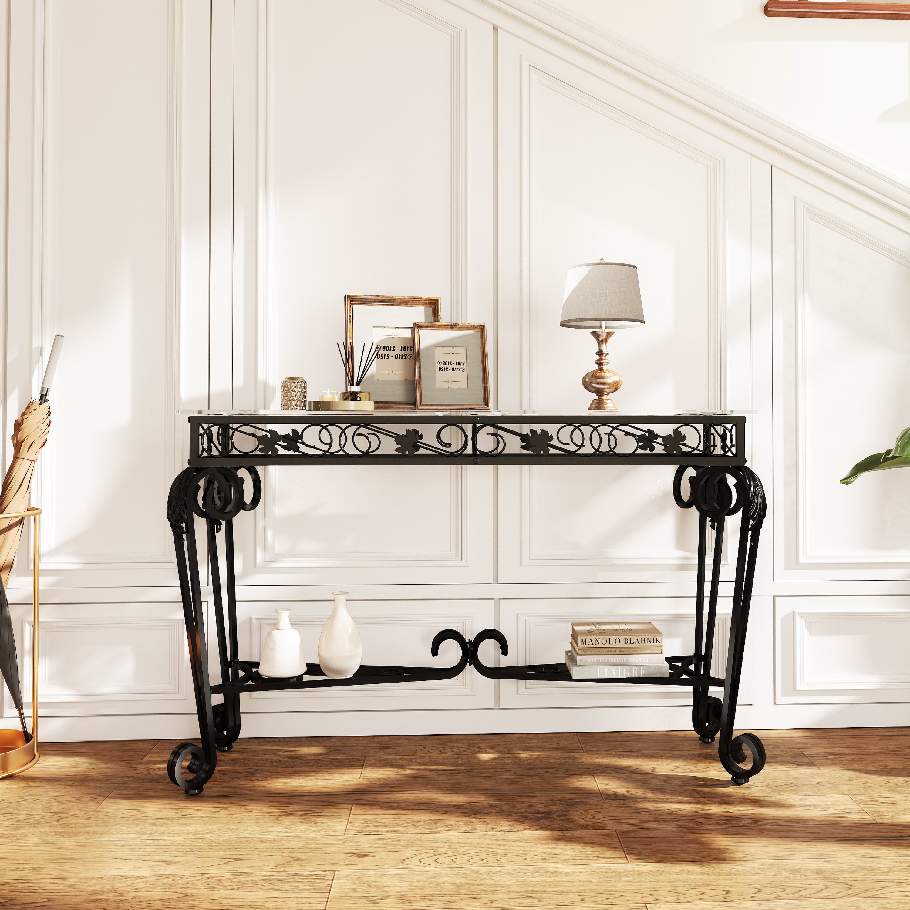 Modern Style Fancy Glass and Metal Table for Entrance,Console Tables ...