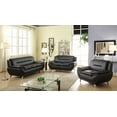 Living Room Set: Modern Style Faux Leather Sofa, Loveseat, Chair - 3 ...