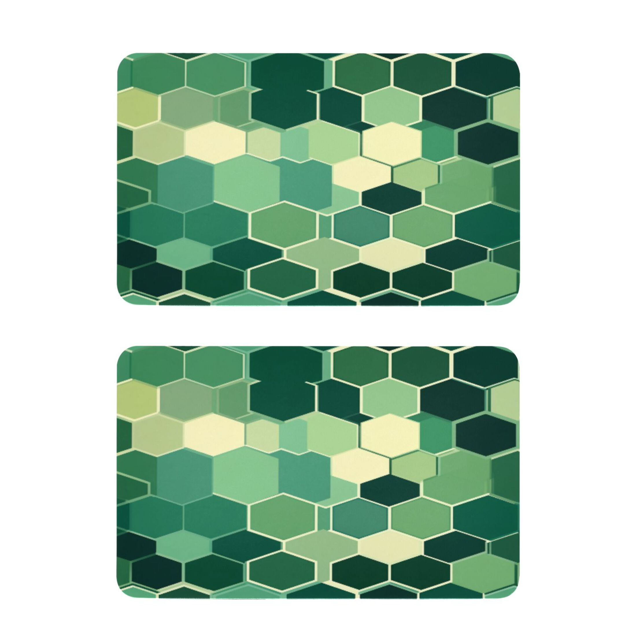 Modern Style Green Hexagonal 2 Pack 4x2.5 Inch Magnetic Stickers Thick ...