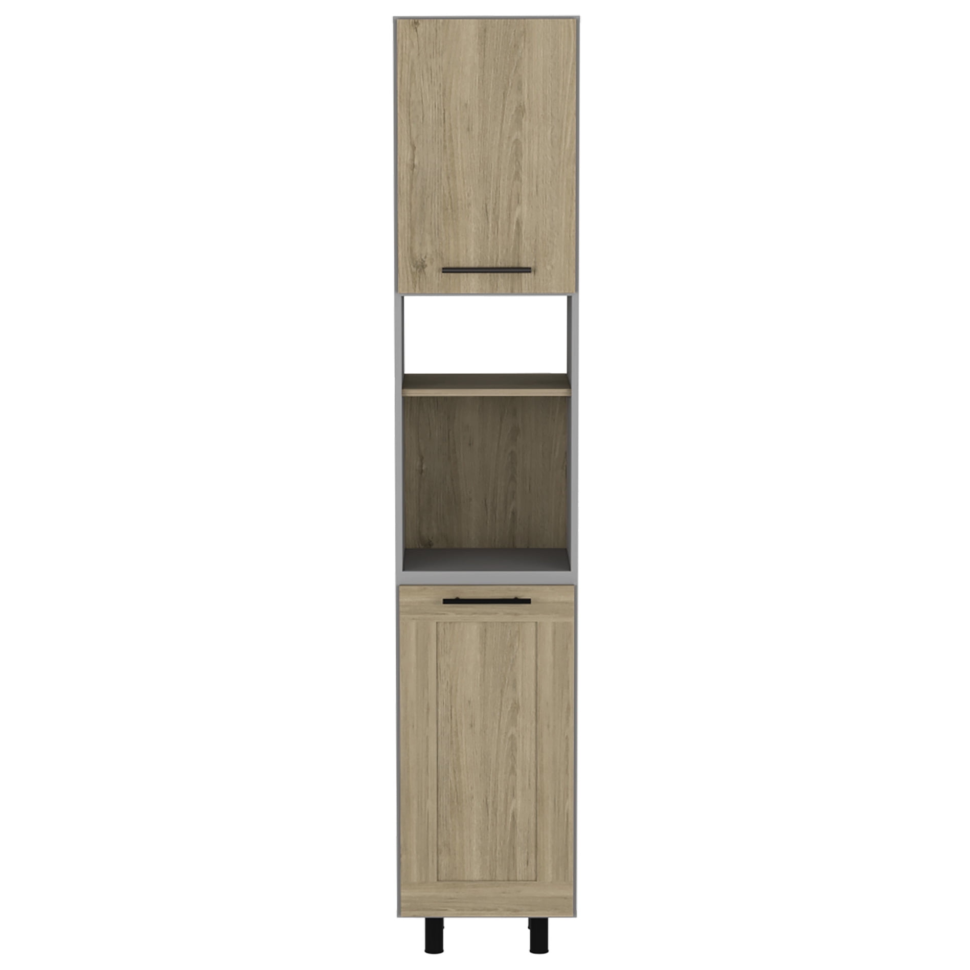 Modern Style Kitchen Pantry - Pine & Beige Extra Storage Particle Board ...