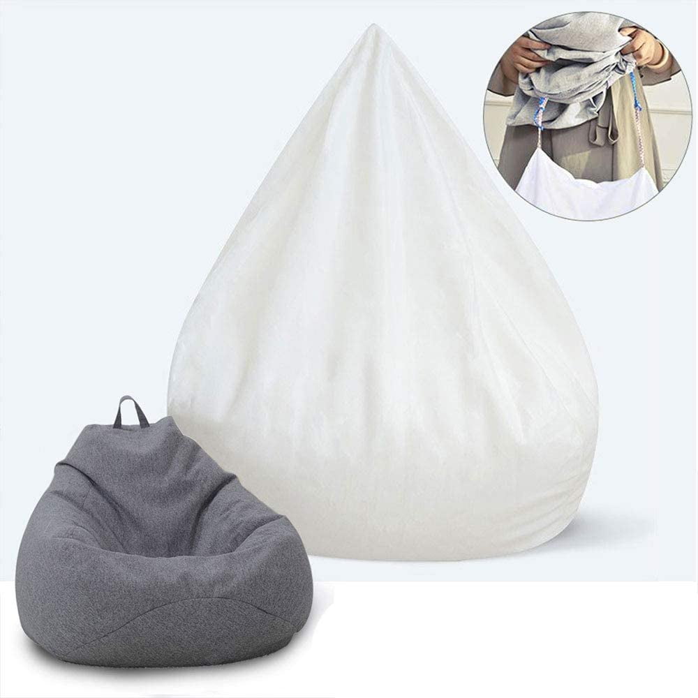 Modern Style Lazy Sofa Bean Bag Cover Liner Cover Thick Solid Color ...