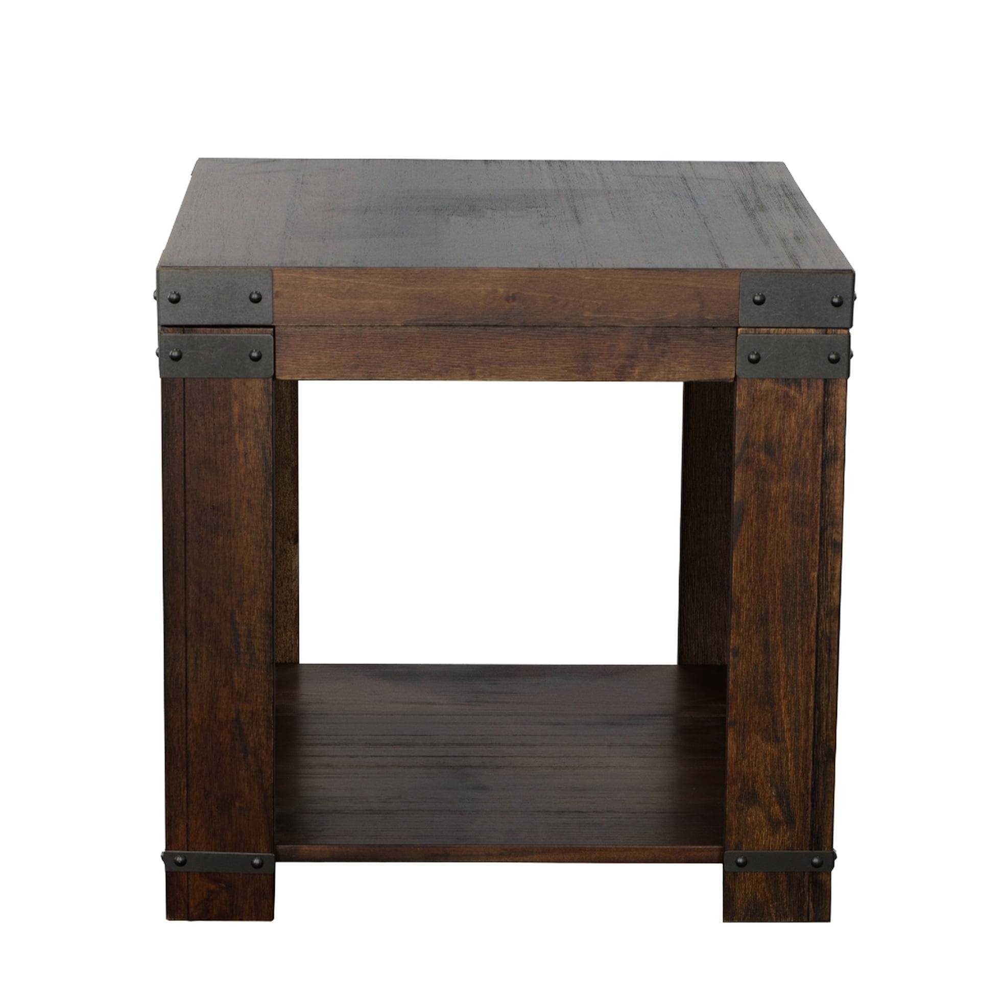 Modern Style Lift-top End Table - Hardwood, Mango Veneers, Medium Cherry, Metal Accents Add A ...
