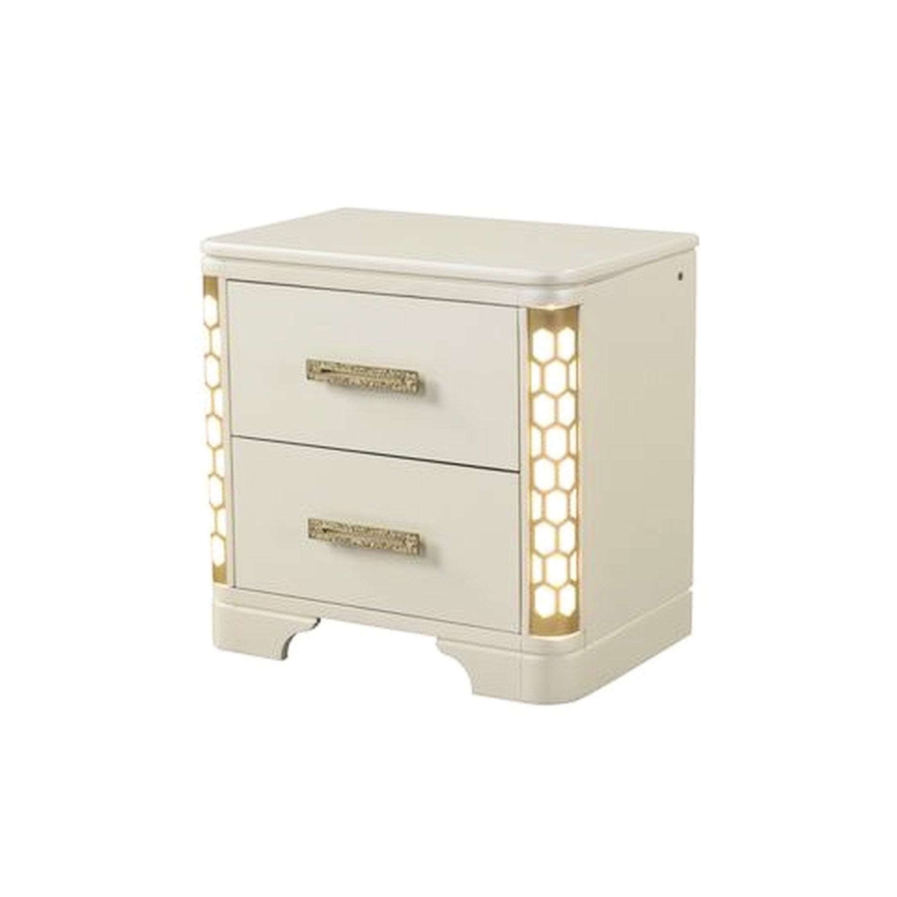 Modern Style Nightstand - LED Lighting Function - Bedroom Use - Enhance ...