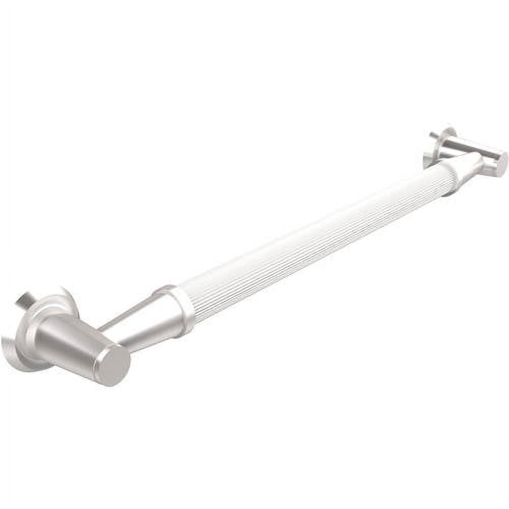 Modern Style Reeded Grab Bar - Satin Chrome / 36 Inch - Walmart.com
