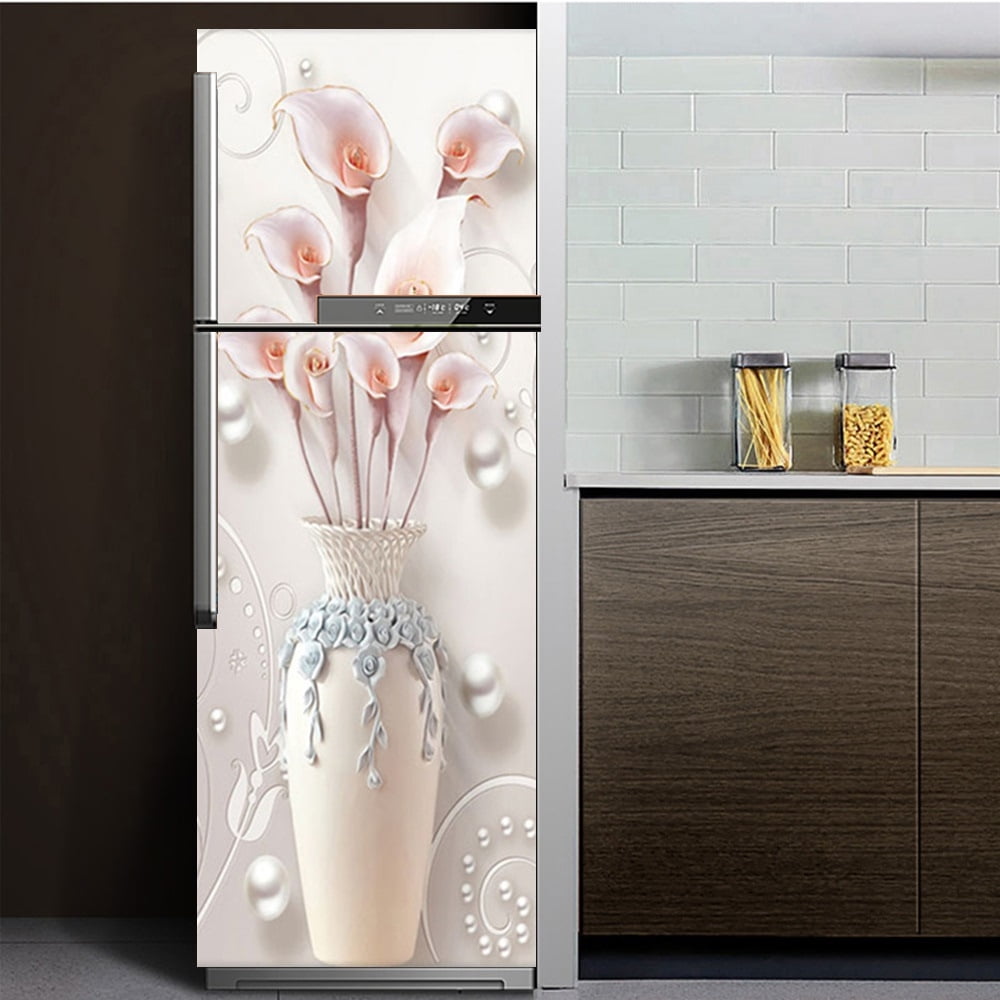 Modern Style Refrigerator Stickers Film Creative Fully Sticky ...