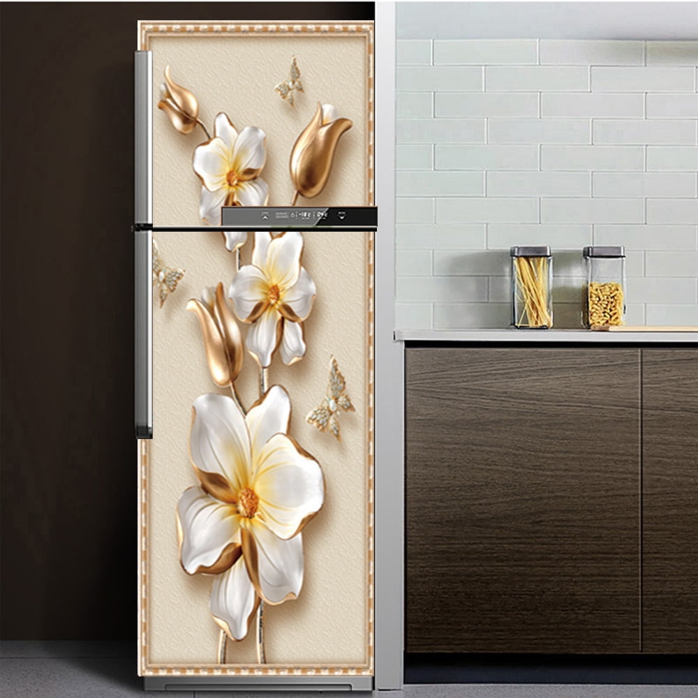 Modern Style Refrigerator Stickers Film Creative Fully Sticky ...