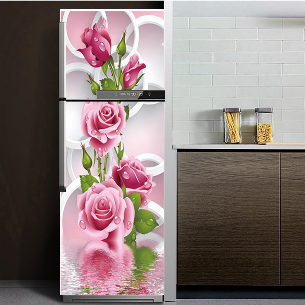 Modern Style Refrigerator Stickers Film Creative Fully Sticky ...