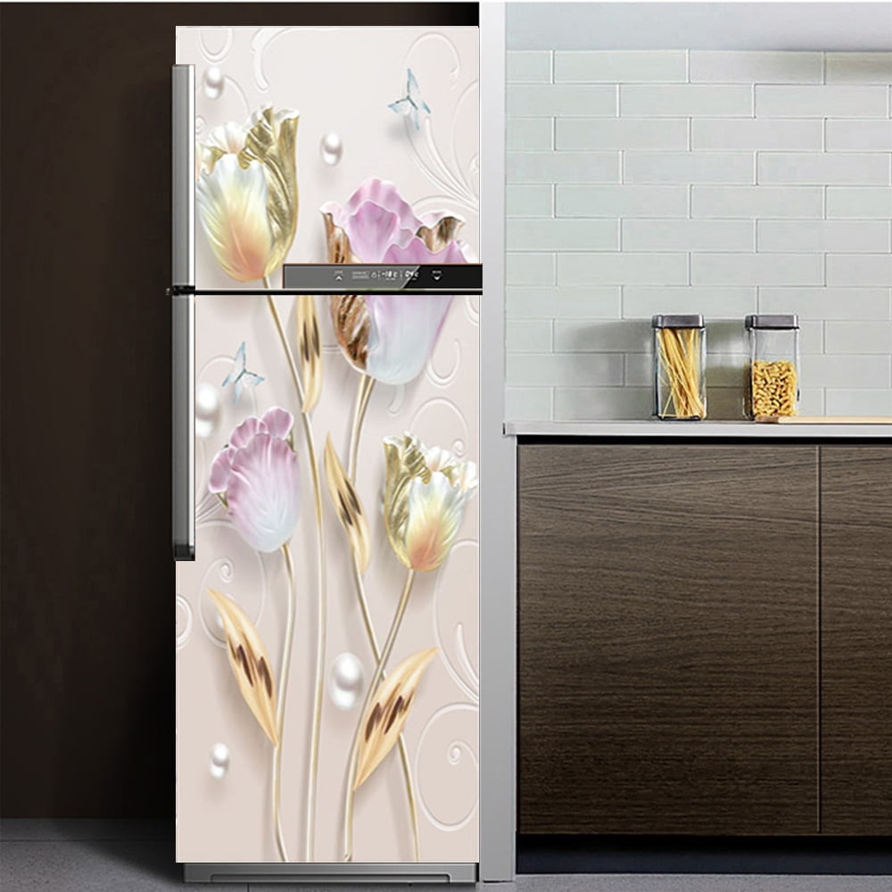 Modern Style Refrigerator Stickers Film Creative Fully Sticky ...