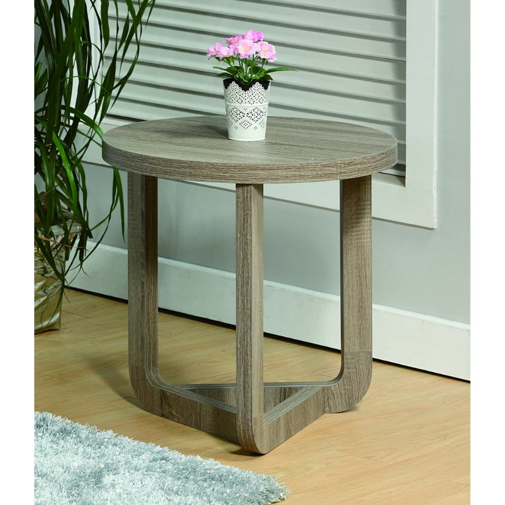 Modern Style Round End Table, Gray - Walmart.com