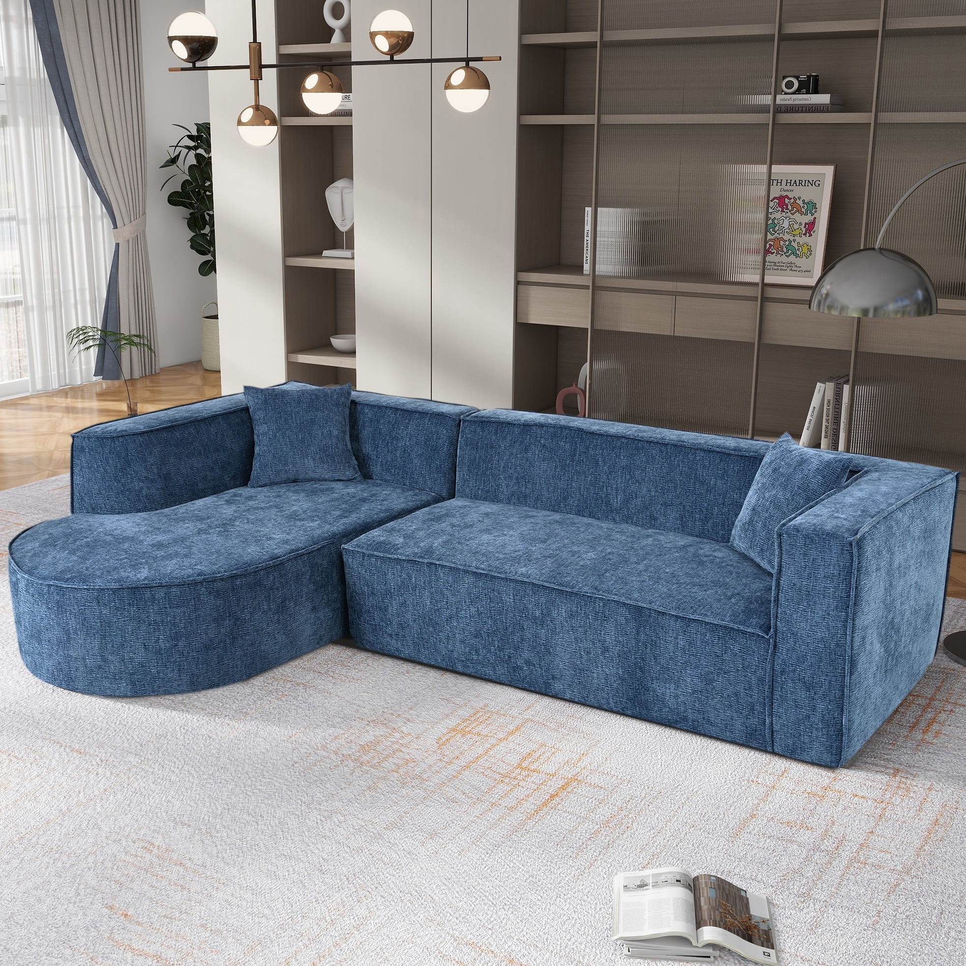 Modern Style Sectional Sofa,Sponge Sectional Sofa Couch,Modular L-Shape ...