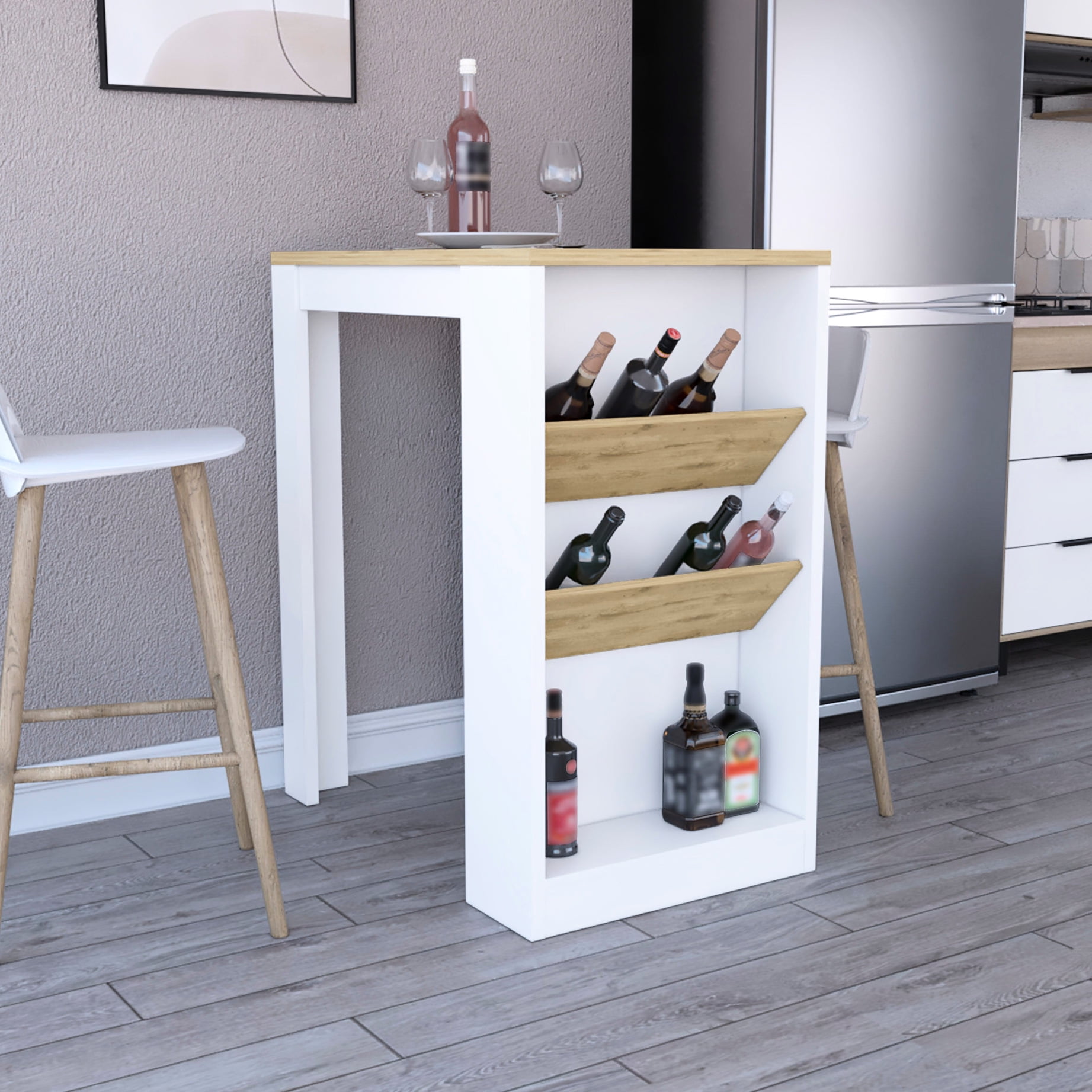 Modern Style Stationary Kitchen Island With A And Functional Top Side ...