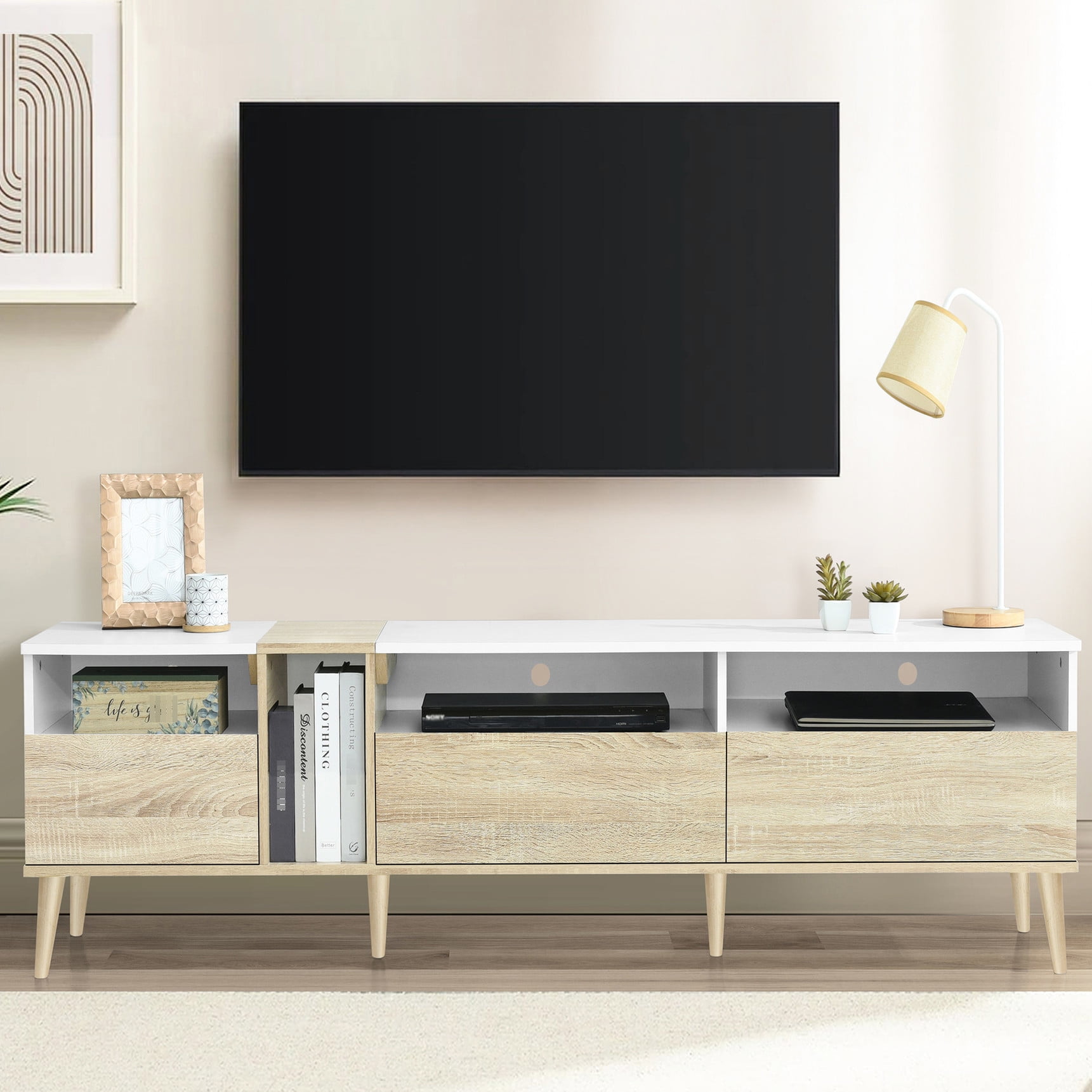 Modern Style TV Stand - Ample Storage for Gaming - Living Room Setup ...