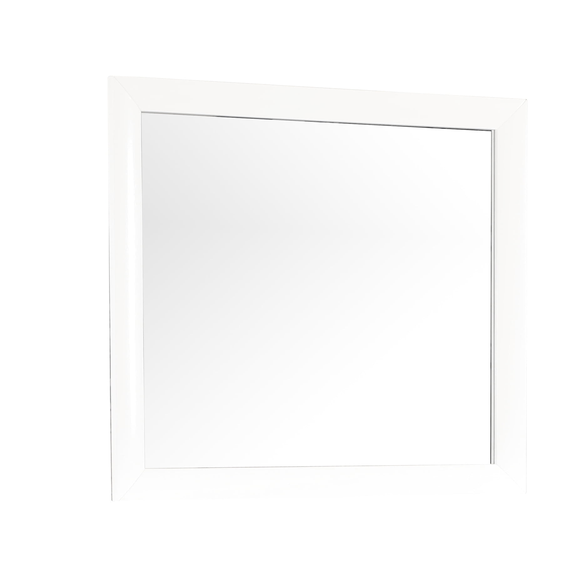 Modern Style White Particle Board Mirror - Mounted to Dresser for Clear ...