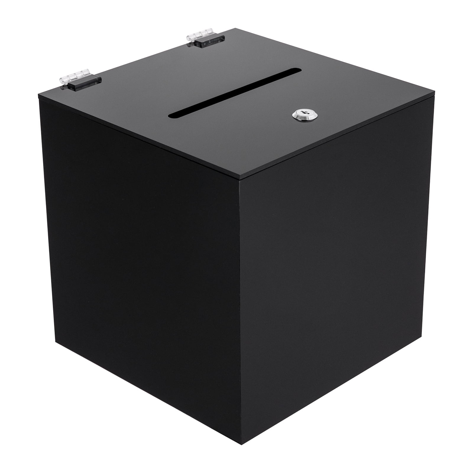 Modern Suggestion Box with Lock Acrylic Donation Box, Black Money ...