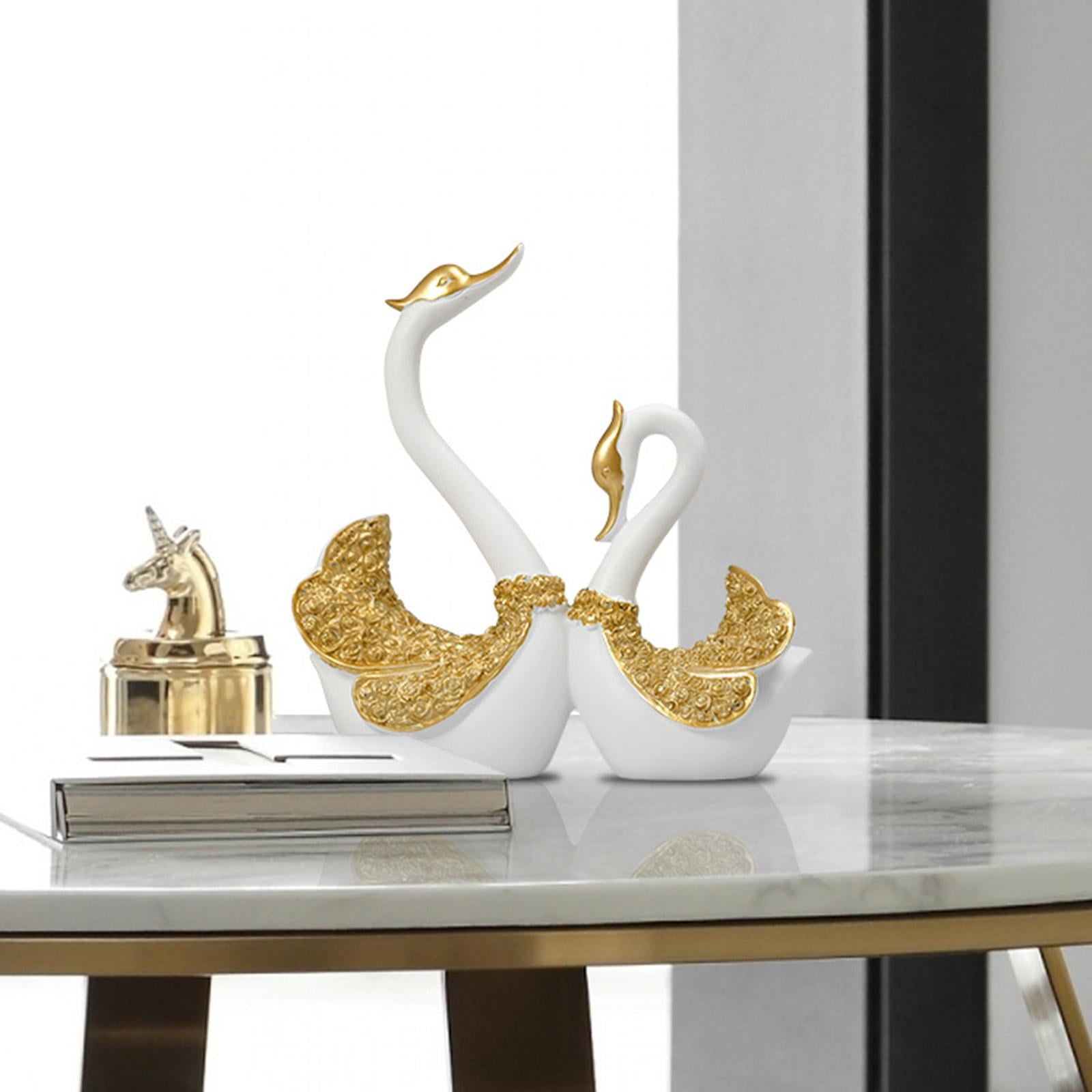 Modern Swan Lover Swan Couples Statue Decorative Figurines Ornaments ...