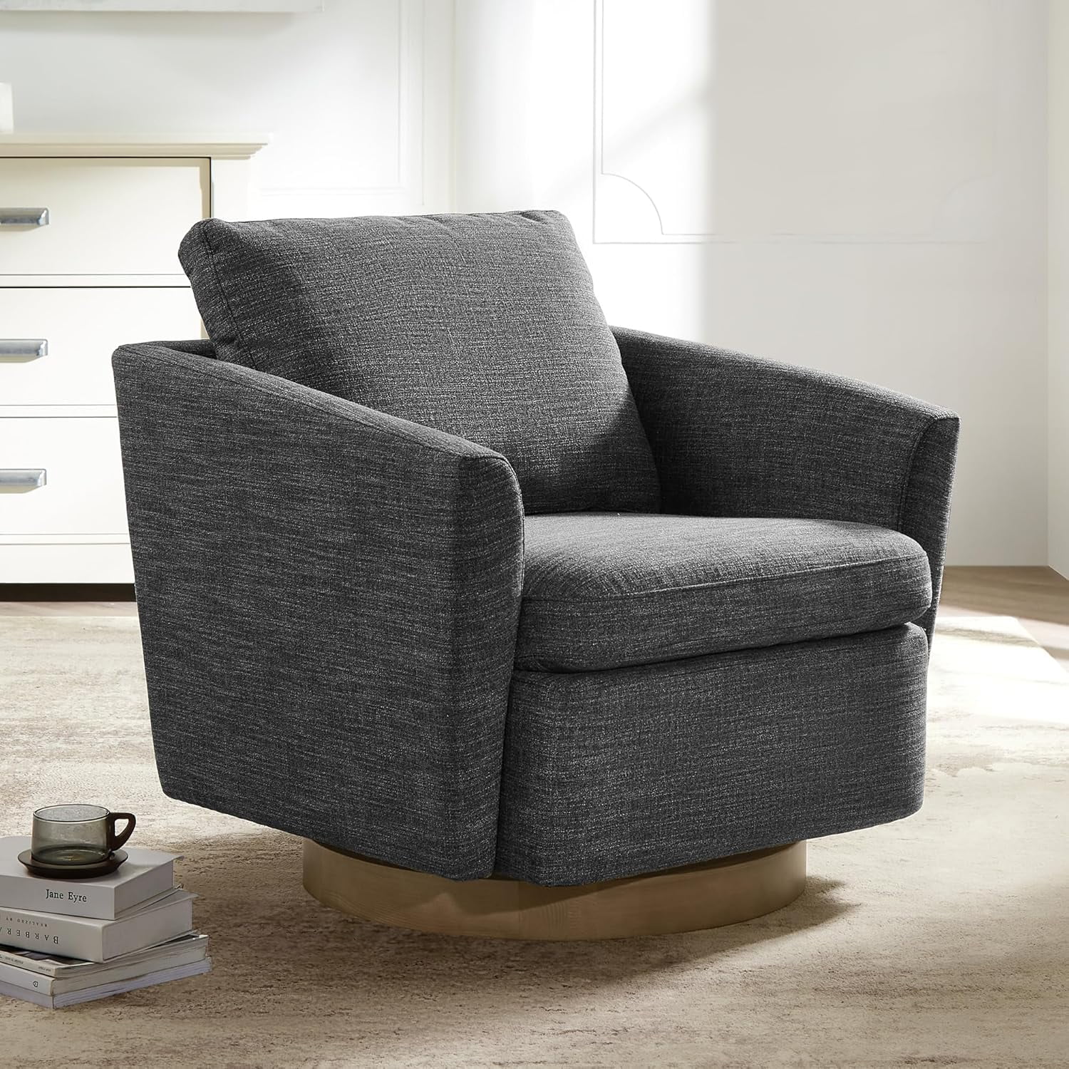 Modern Swivel Accent Chair, Quarry , 360-Degree Rotation, Durable ...