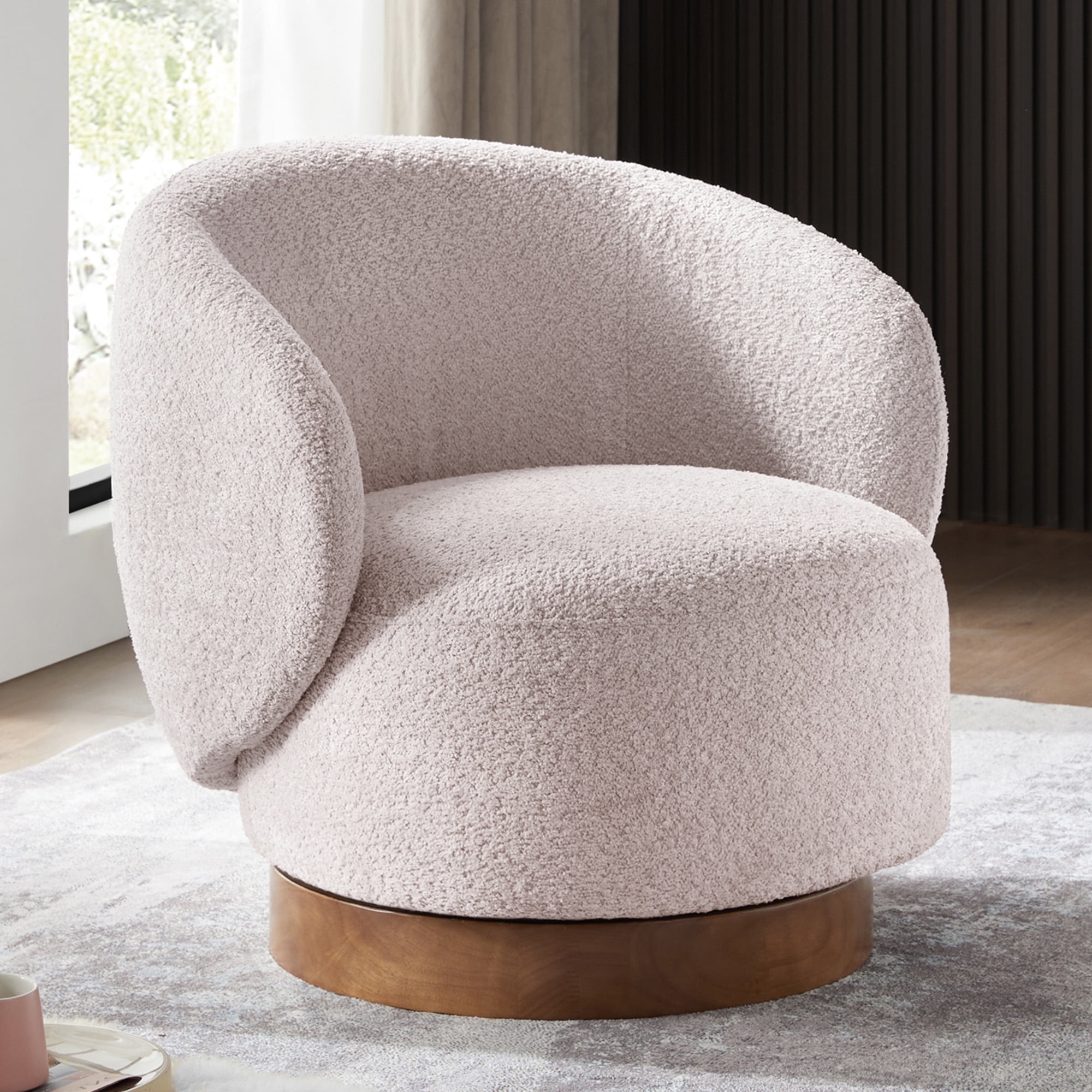 CHITA Modern Swivel Accent Chair, Round Upholstered Arm Chair for ...