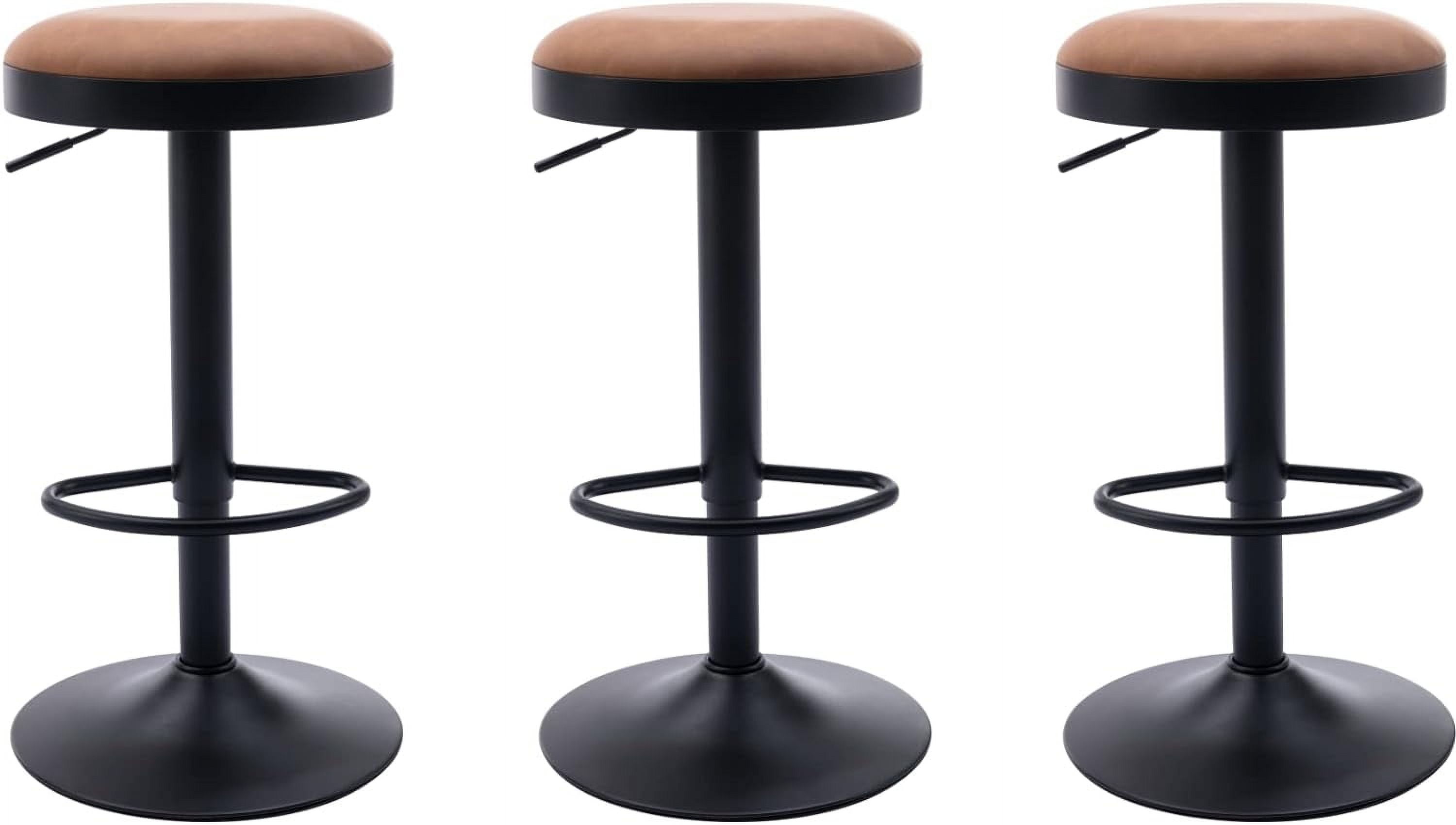 Modern Swivel Bar Stool Adjustable Counter Height Backless Barstools ...