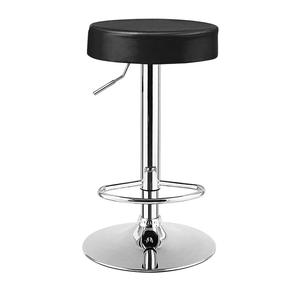 Modern Swivel Bar Stool, Backless Round Barstool, Leather Armless Bar ...
