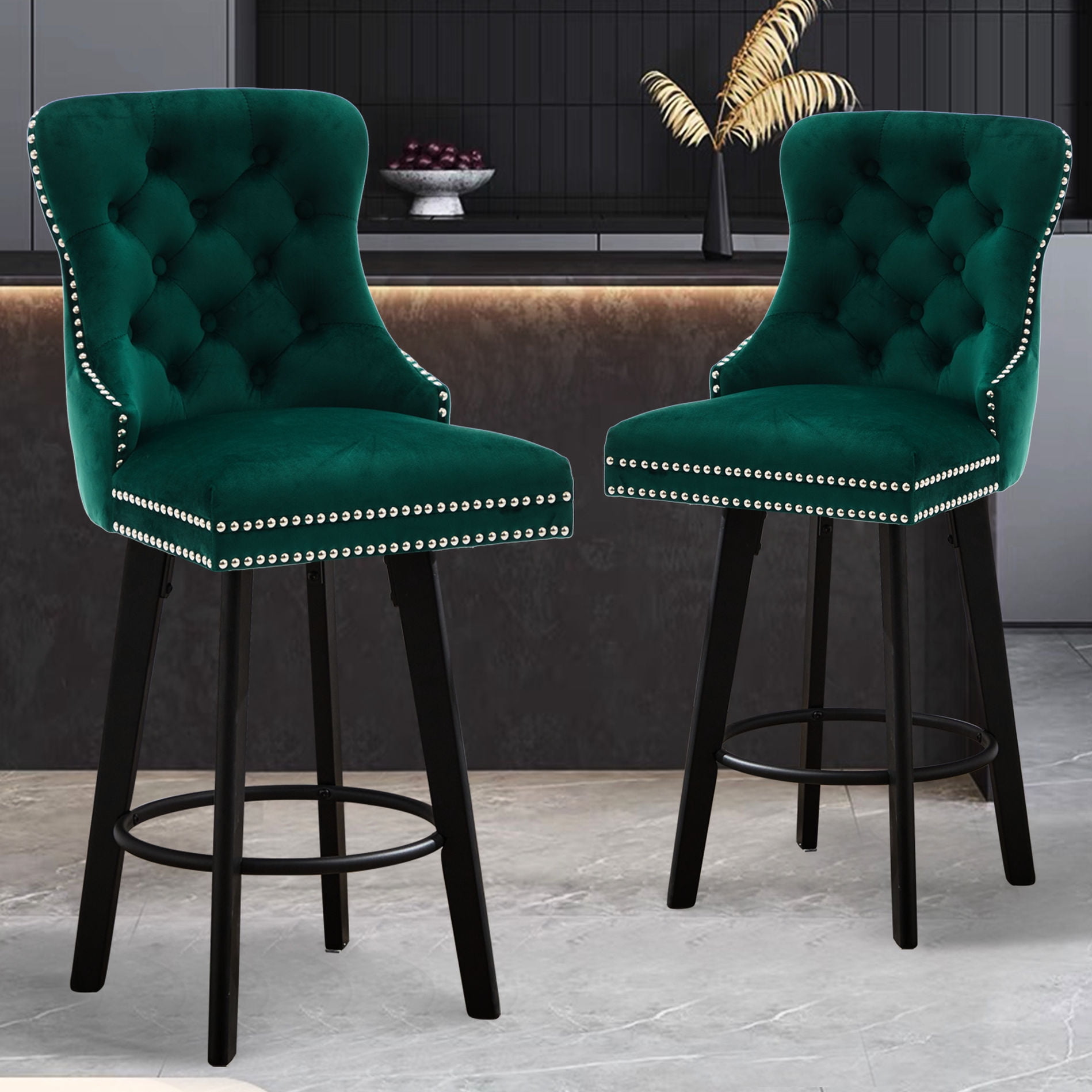 Modern Swivel Bar Stools | 360-Degree Rotation for Kitchen Island ...