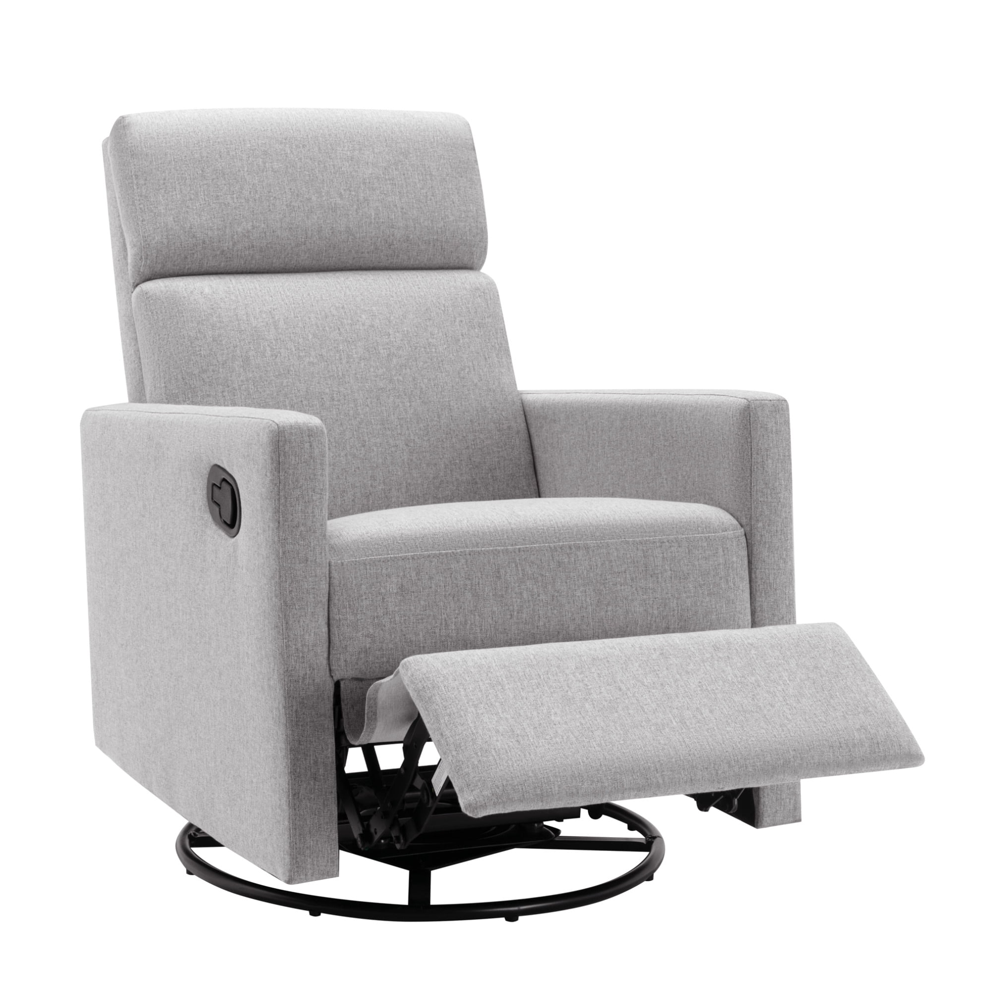 Modern Swivel Nursery Chair with 360 Degree Swivel Motion, Linen Fabric ...