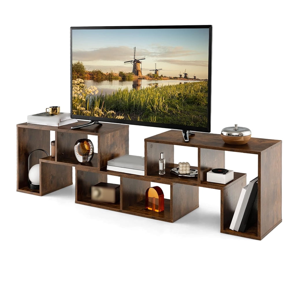 Modern TV Console Set, 3PCS Adjustable Media Stand for 50-65 Inch ...